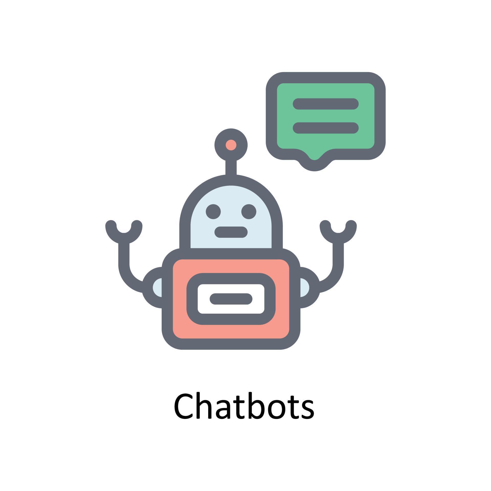 Chatbots Vector Fill outline Icons. Simple stock illustration stock ... Chatbots Vector Fill outline Icons. Simple stock illustration stock ...