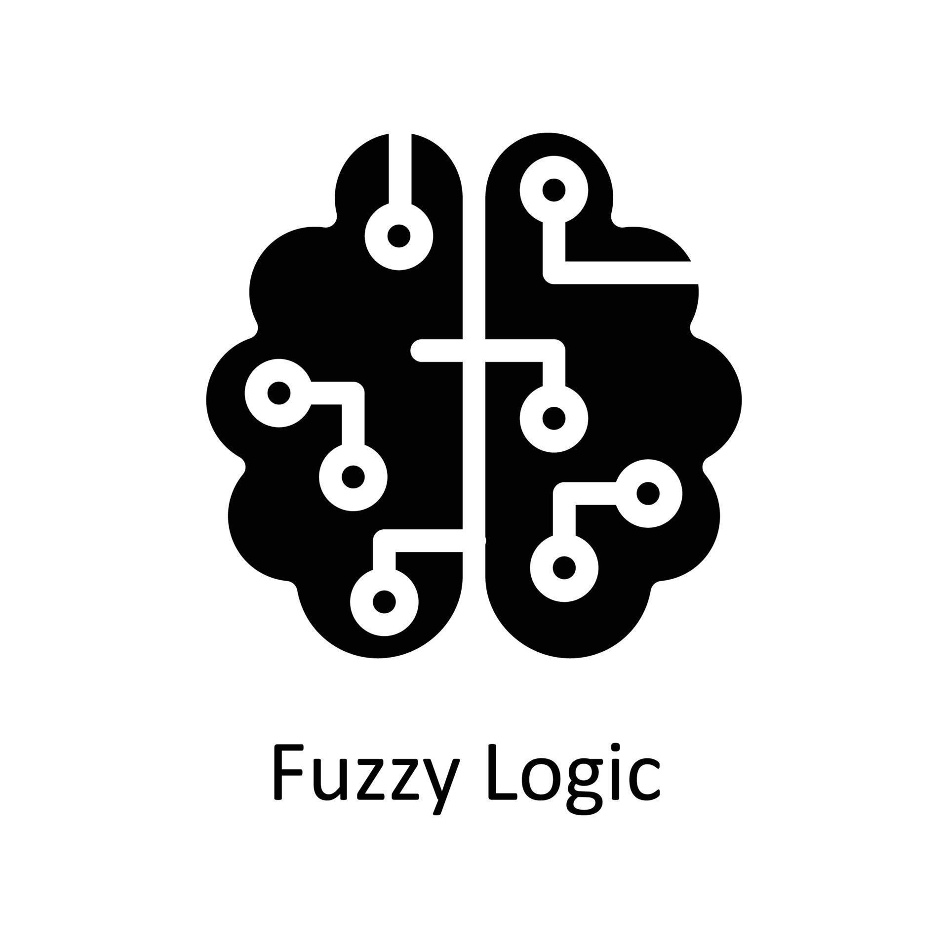 Fuzzy Logic Vector Solid Icons. Simple stock illustration stock ...