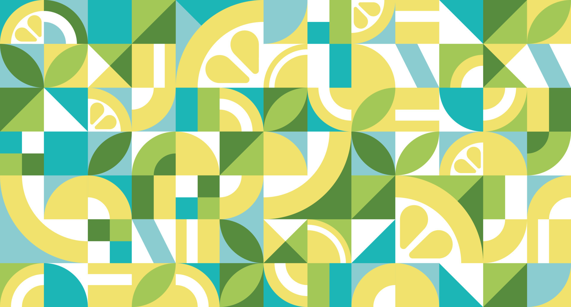 Geometric Abstract Texture In Bauhaus Style With Lemon Seamless Repeating Pattern With Simple