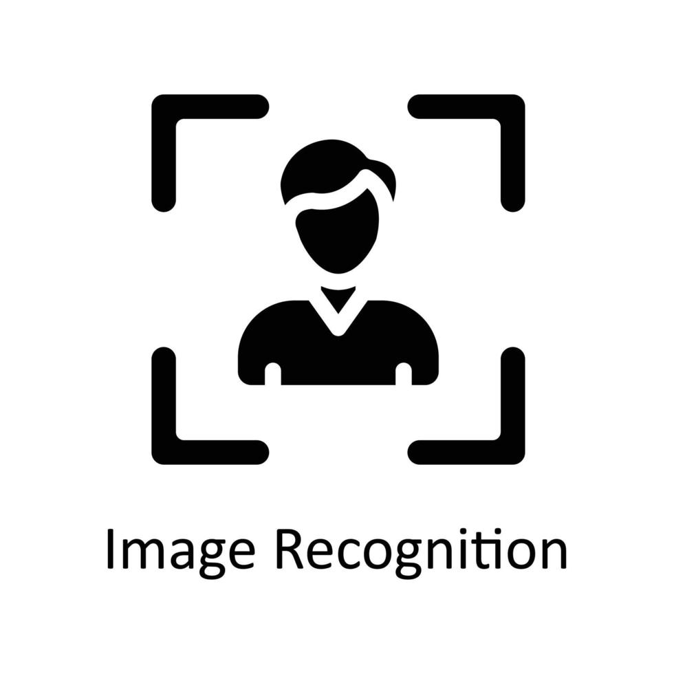Image Recognition Vector Solid Icons. Simple stock illustration stock ...