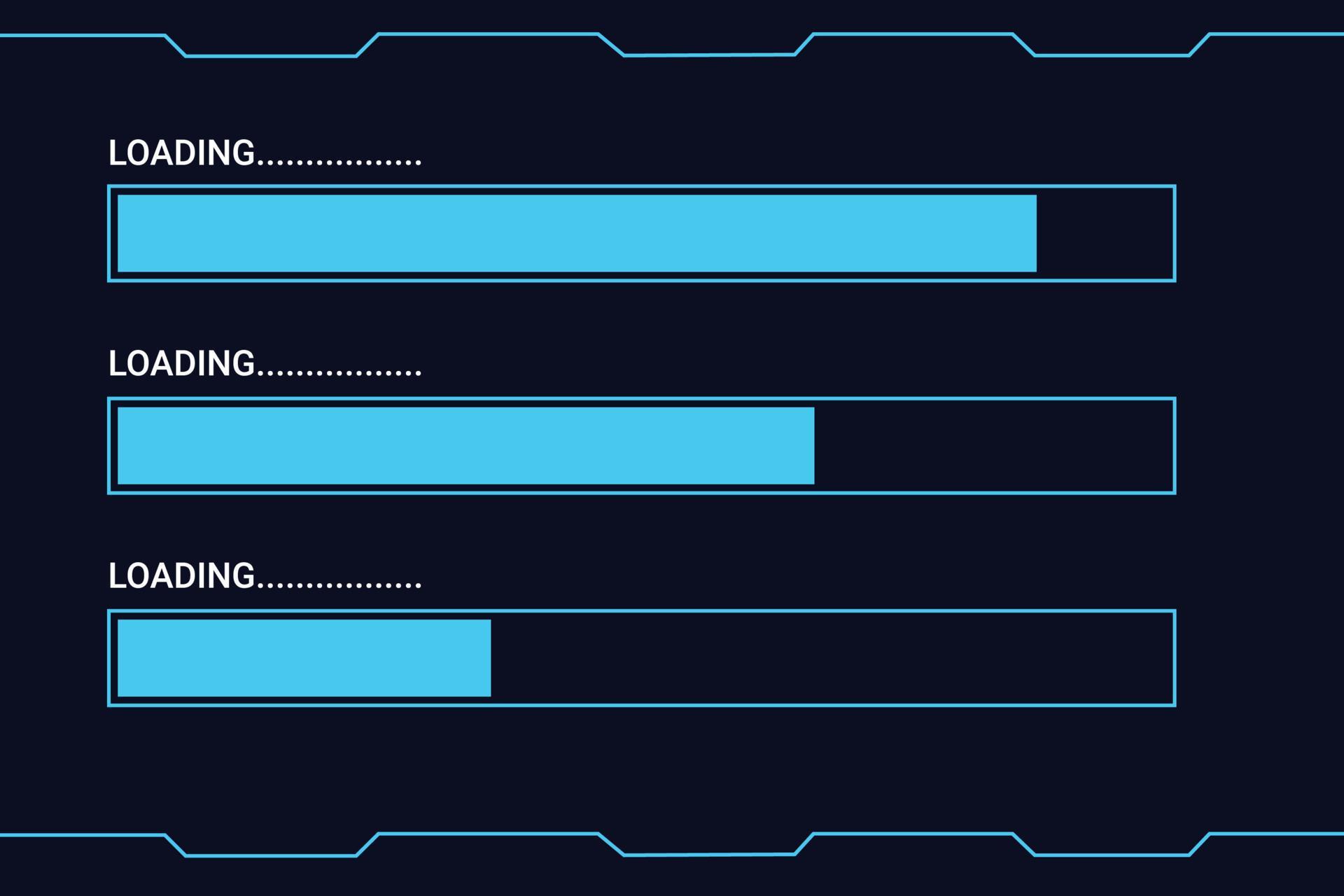Set Of Vector Loading Icons Loading Bar Progress Icon Download Progress Collection Loading