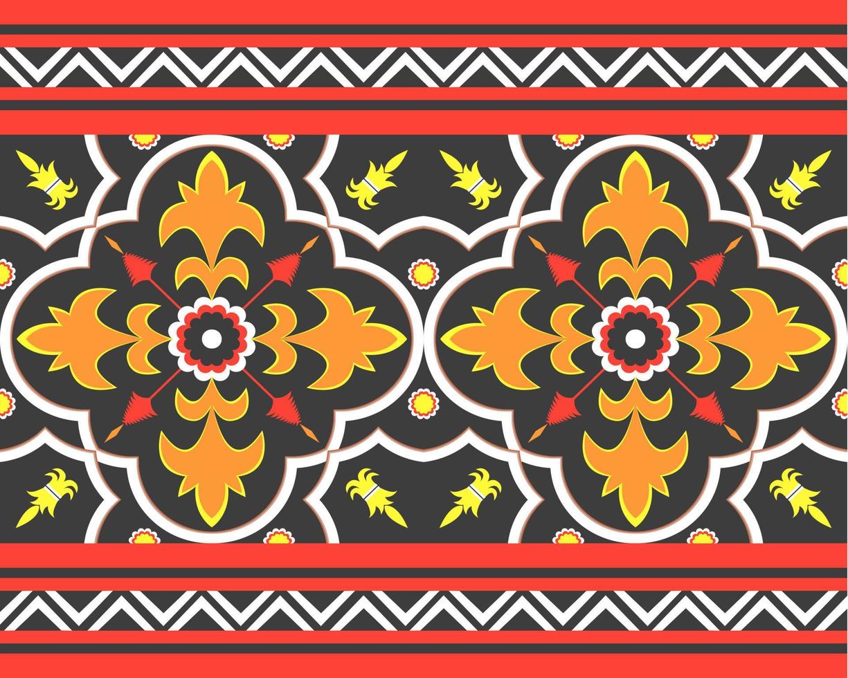 Ikat Geometric Folklore Ornament Tribal Ethnic Vector Texture