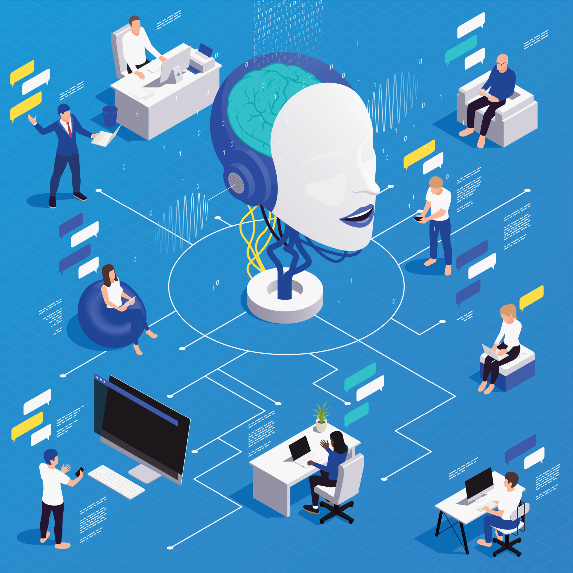 Machine Learning Flowchart Composition 21837935 Vector Art at Vecteezy