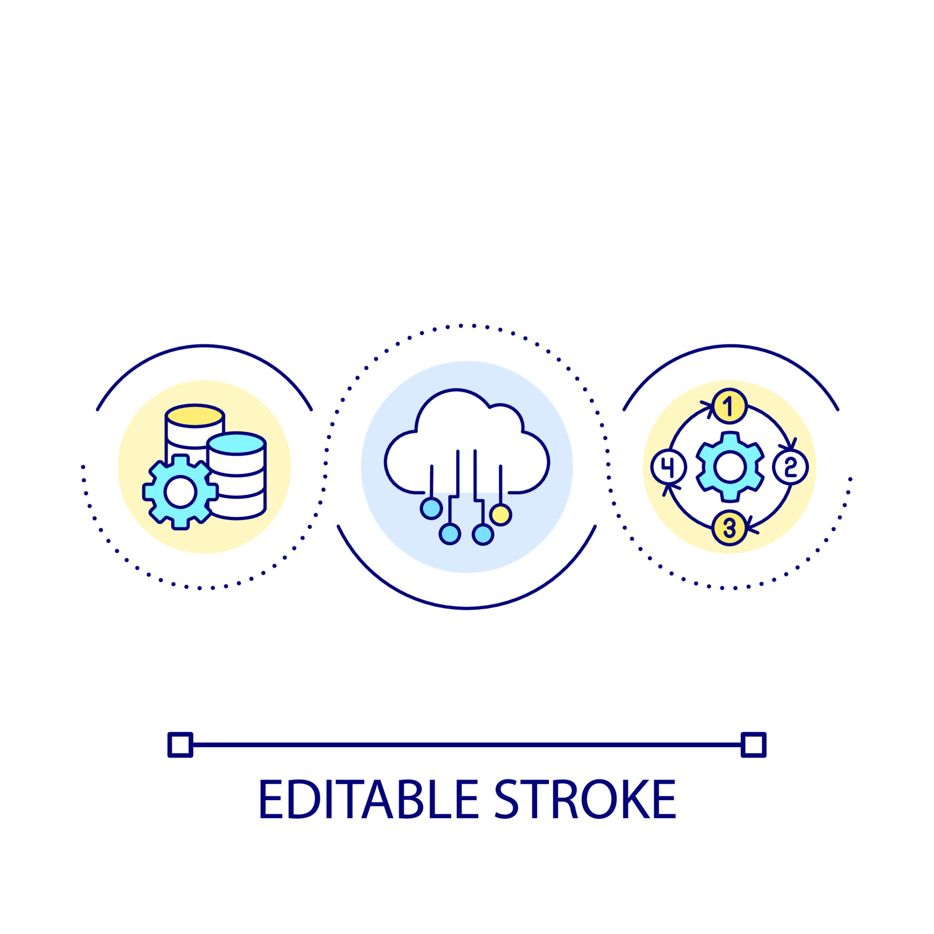 Database management loop concept icon. Information storage governance ... Database management loop concept icon. Information storage governance ...