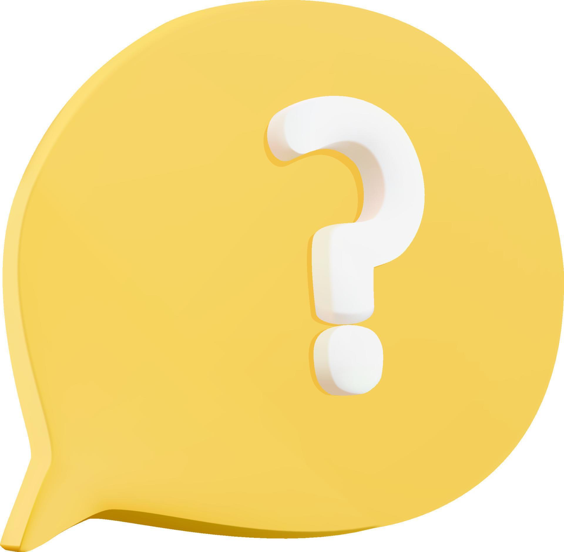 3d question mark icon sign or ask FAQ and QA answer solution information. Have a question ...