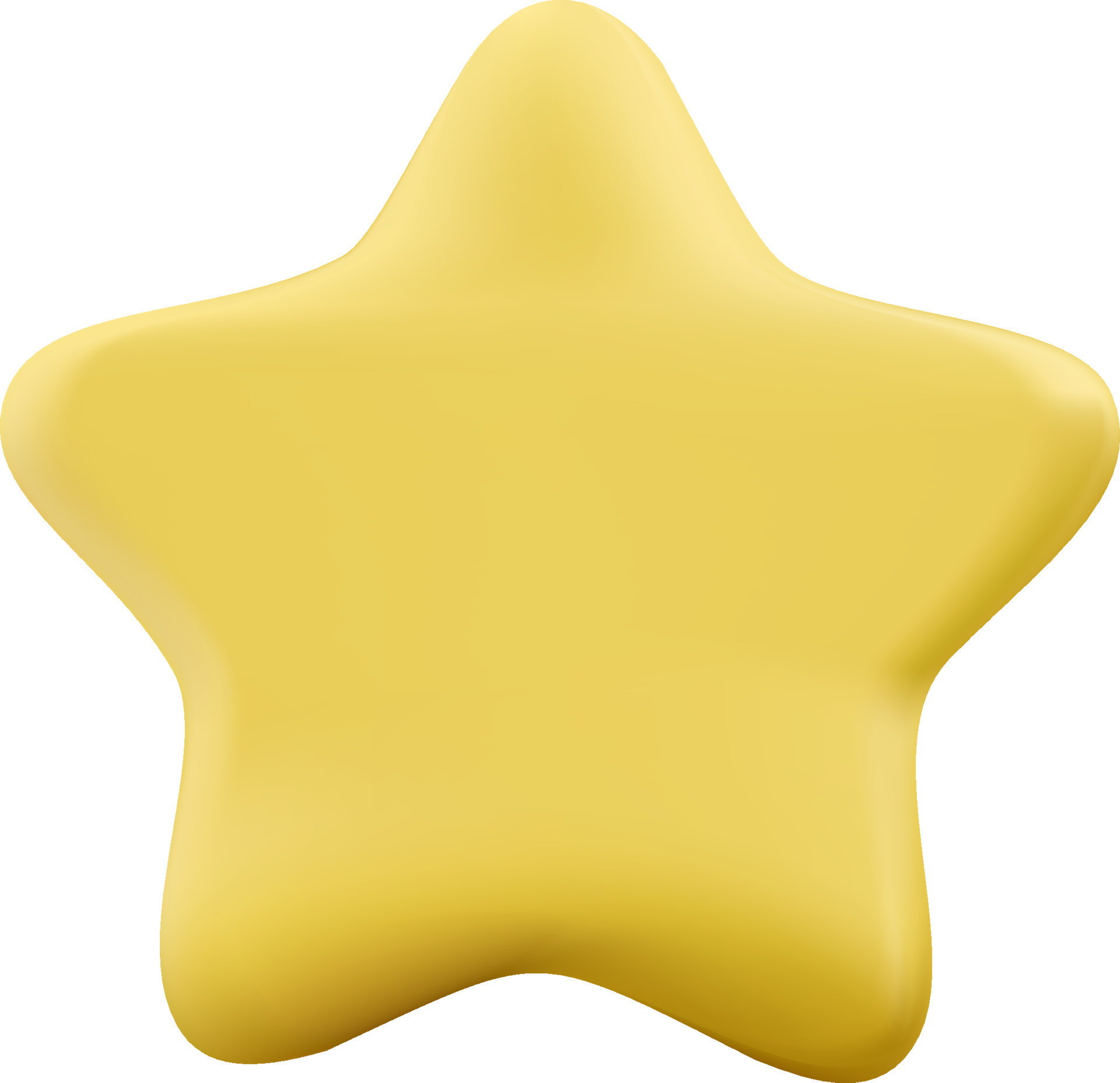 Golden Star. Glossy yellow star shape. Realistic 3D vector illustration isolated on a white ...