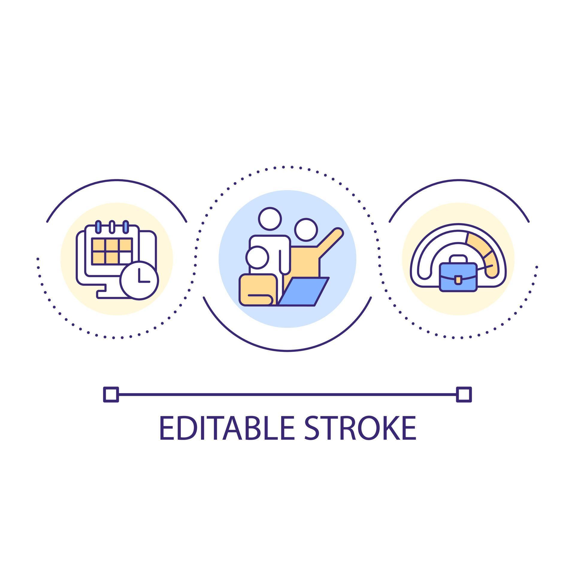 Long Term Project Loop Concept Icon Workers Cooperation Group Interaction Teamwork Abstract