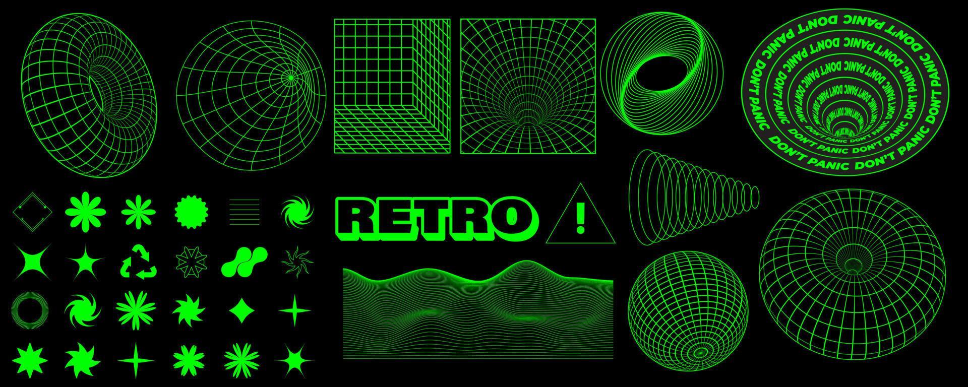 Cyberpunk design elements in retro futuristic style. Y2k aesthetic. 21839794 Vector Art at Vecteezy