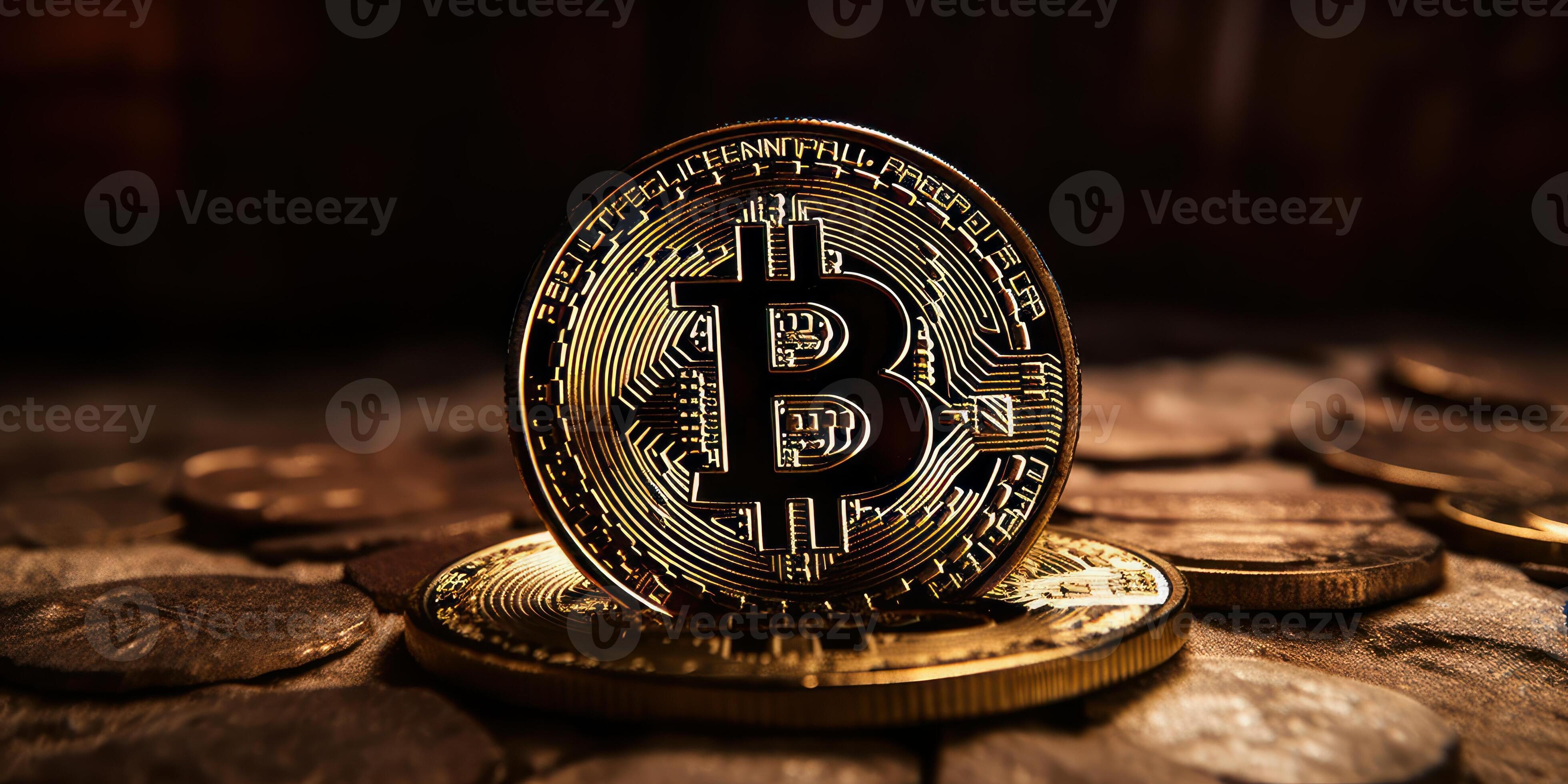 Crypto currency golden bitcoin background, Financial investment concept. 21840599 Stock Photo at ...