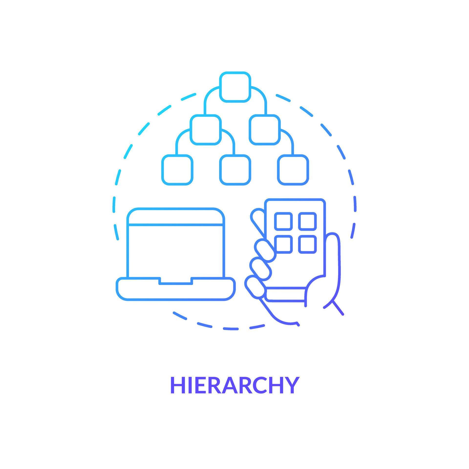 Hierarchy Blue Gradient Concept Icon App Usability Fundamental