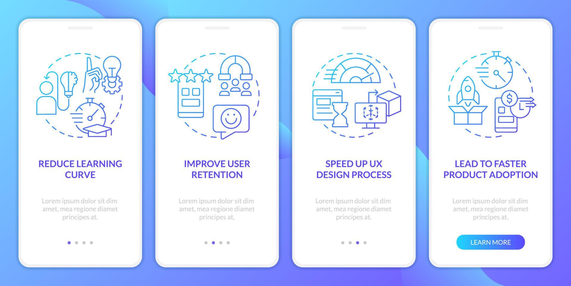 Power of familiarity in web design blue gradient onboarding mobile app ... Power of familiarity in web design blue gradient onboarding mobile app ...