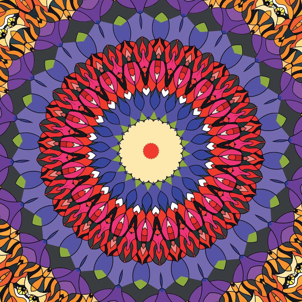 A colorful pattern with a floral design 21841621 Vector Art at Vecteezy