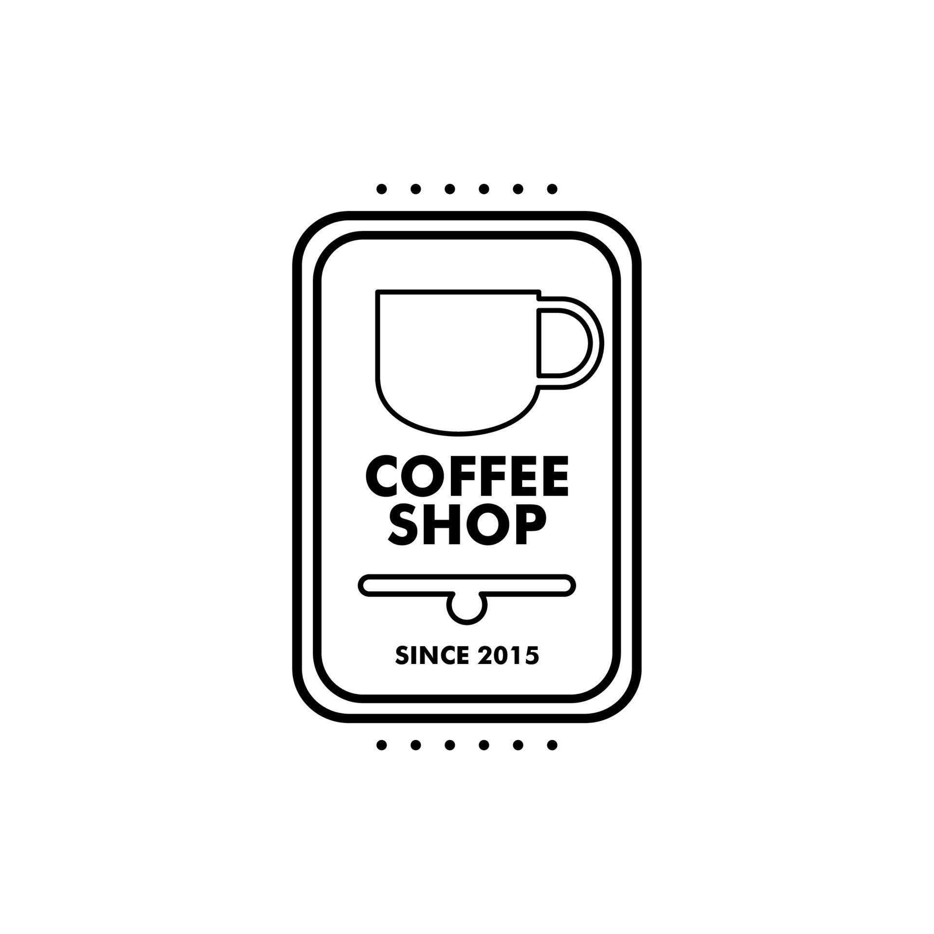 vector coffee shop for logo or illustration 21844847 Vector Art at Vecteezy