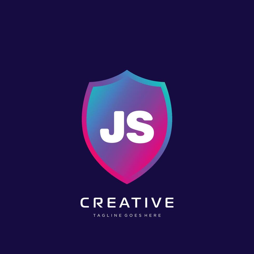 JS initial logo With Colorful template vector. 21845081 Vector Art at ...
