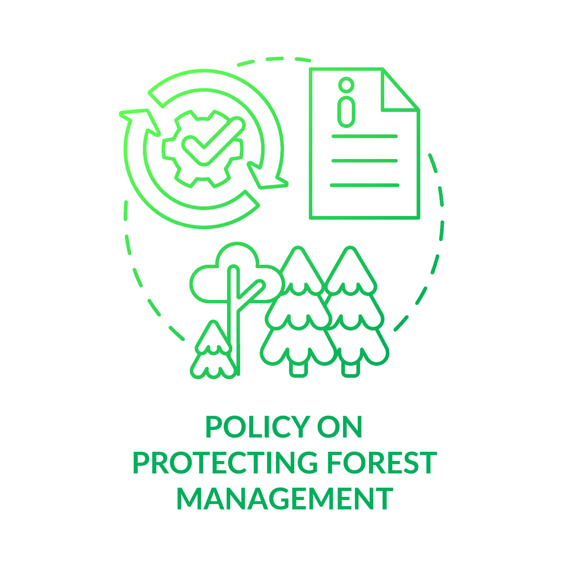 Policy on protecting forest management green gradient concept icon ... Policy on protecting forest management green gradient concept icon ...
