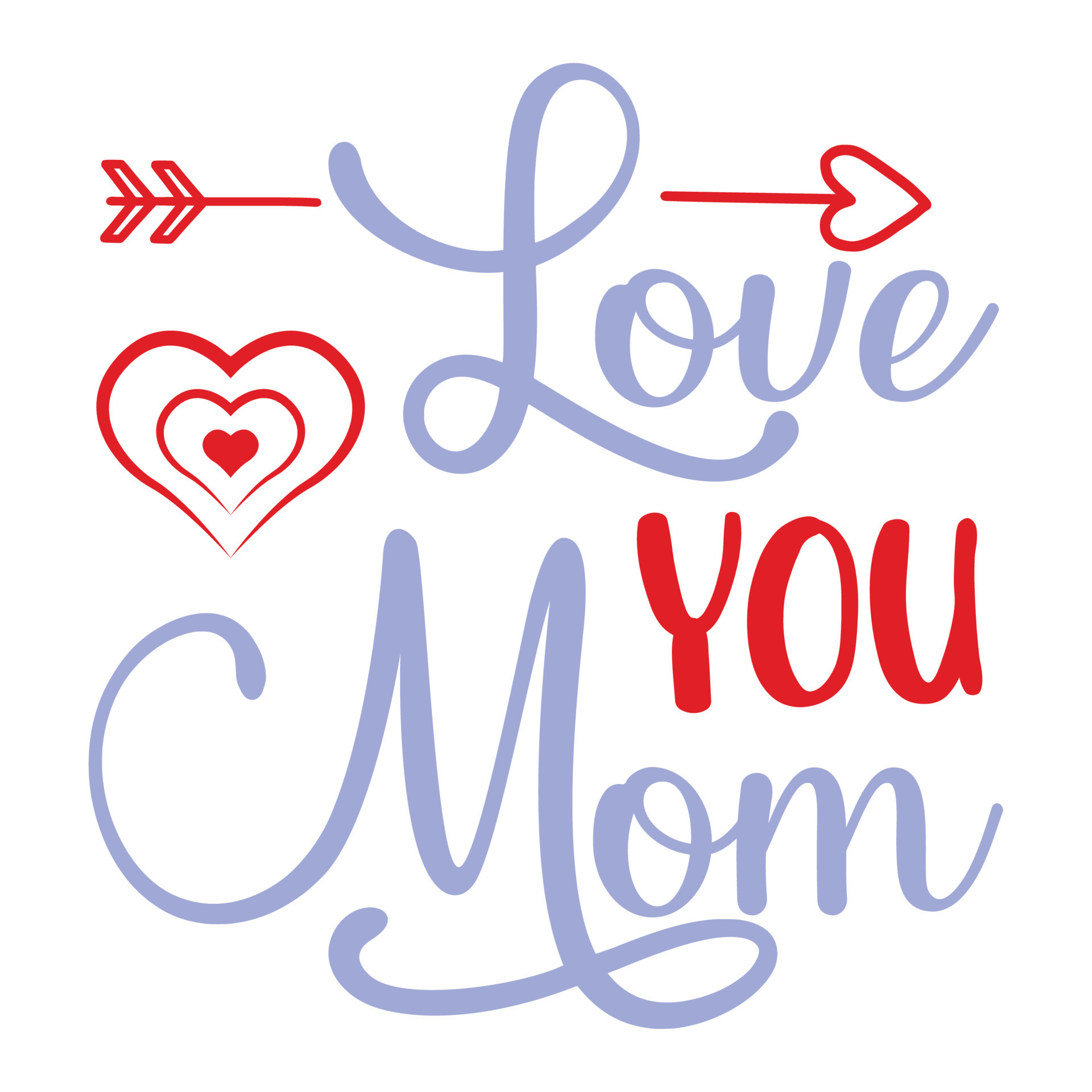 Love You Mom Card Hand Drawn Lettering Design Happy Mother S Day