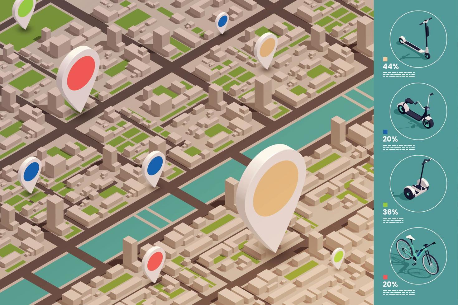 Eco Public Transport Concept 21847503 Vector Art at Vecteezy