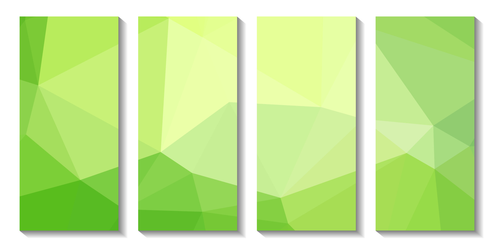 A Set Of Brochures With Green Background With A Triangle Design 21848138 Vector Art At Vecteezy