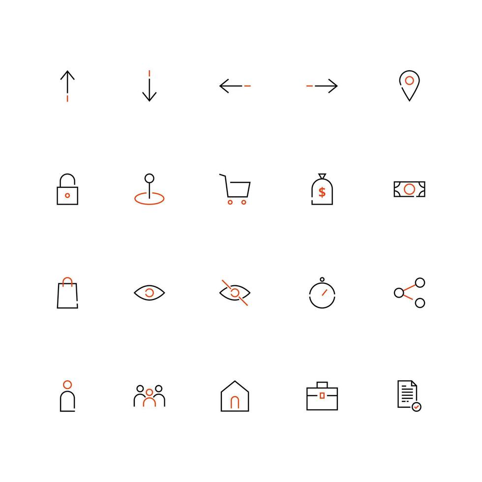 Interface Icons Interface Outline Icon Set Vector Illustration