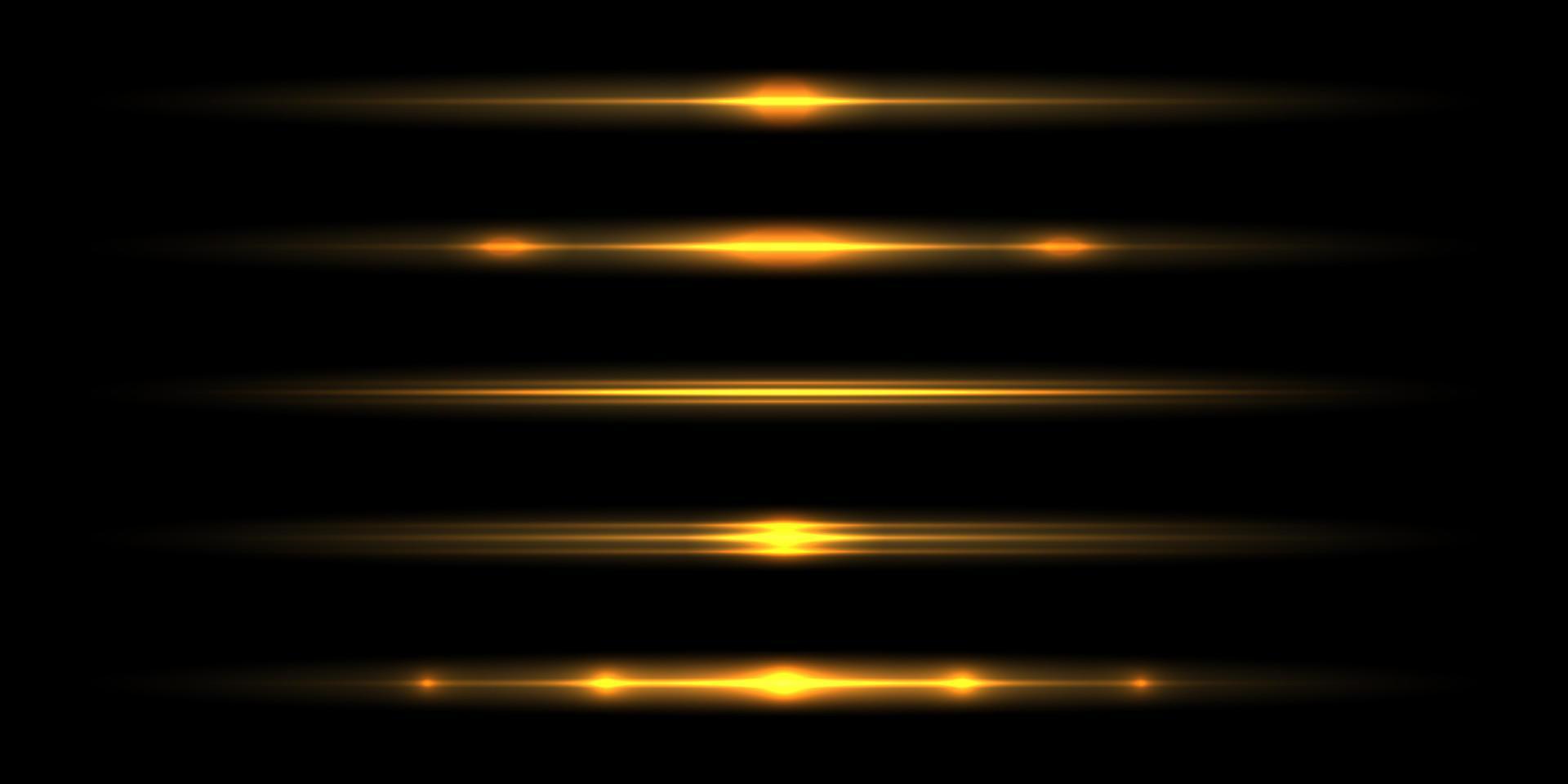 Set of golden lens flares. Glow light effect 21849224 Vector Art at Vecteezy