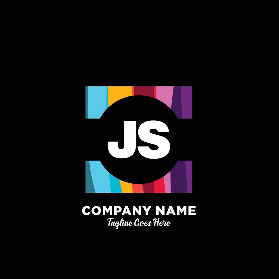 JS initial logo With Colorful template vector 21849868 Vector Art at ...