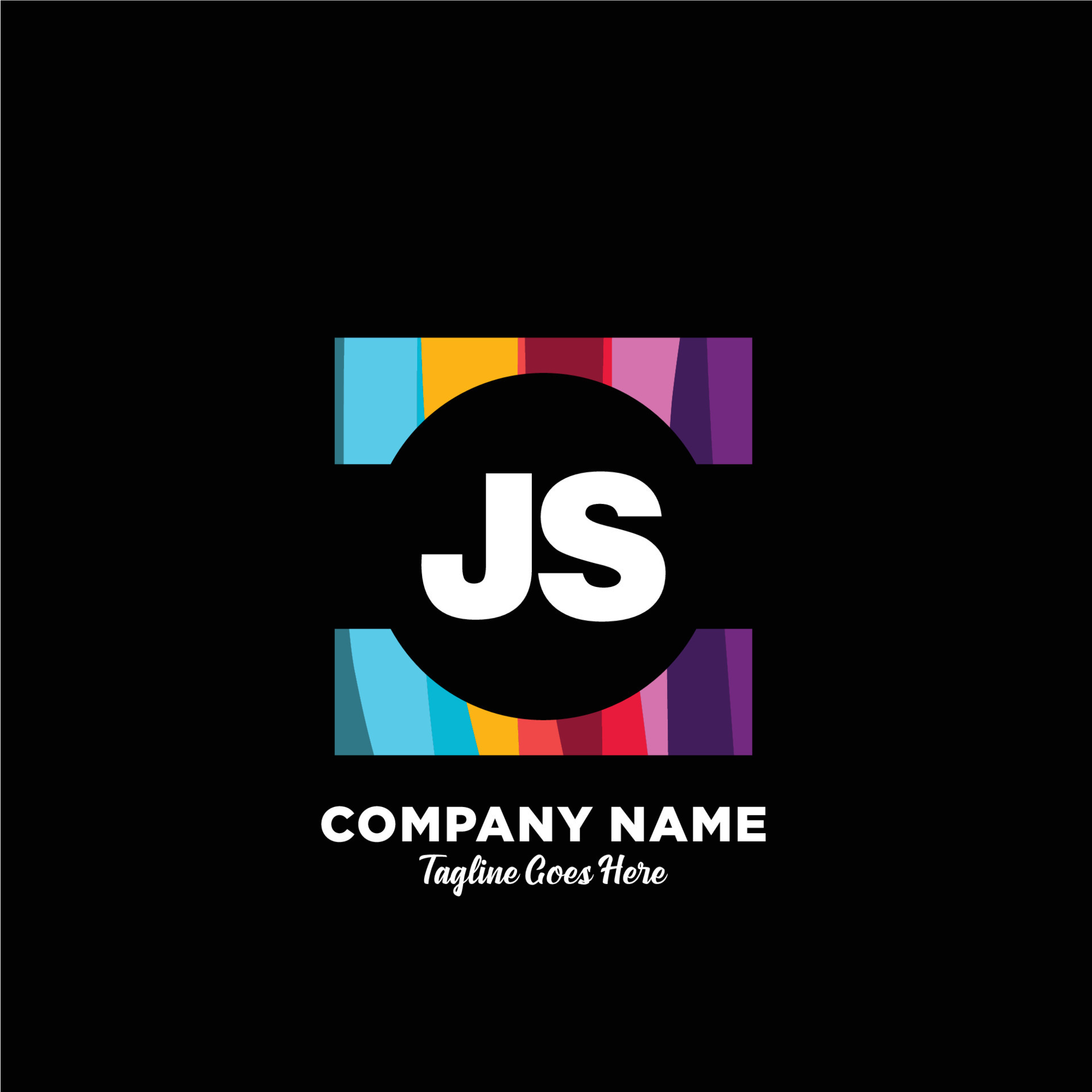 JS initial logo With Colorful template vector 21849868 Vector Art at ...