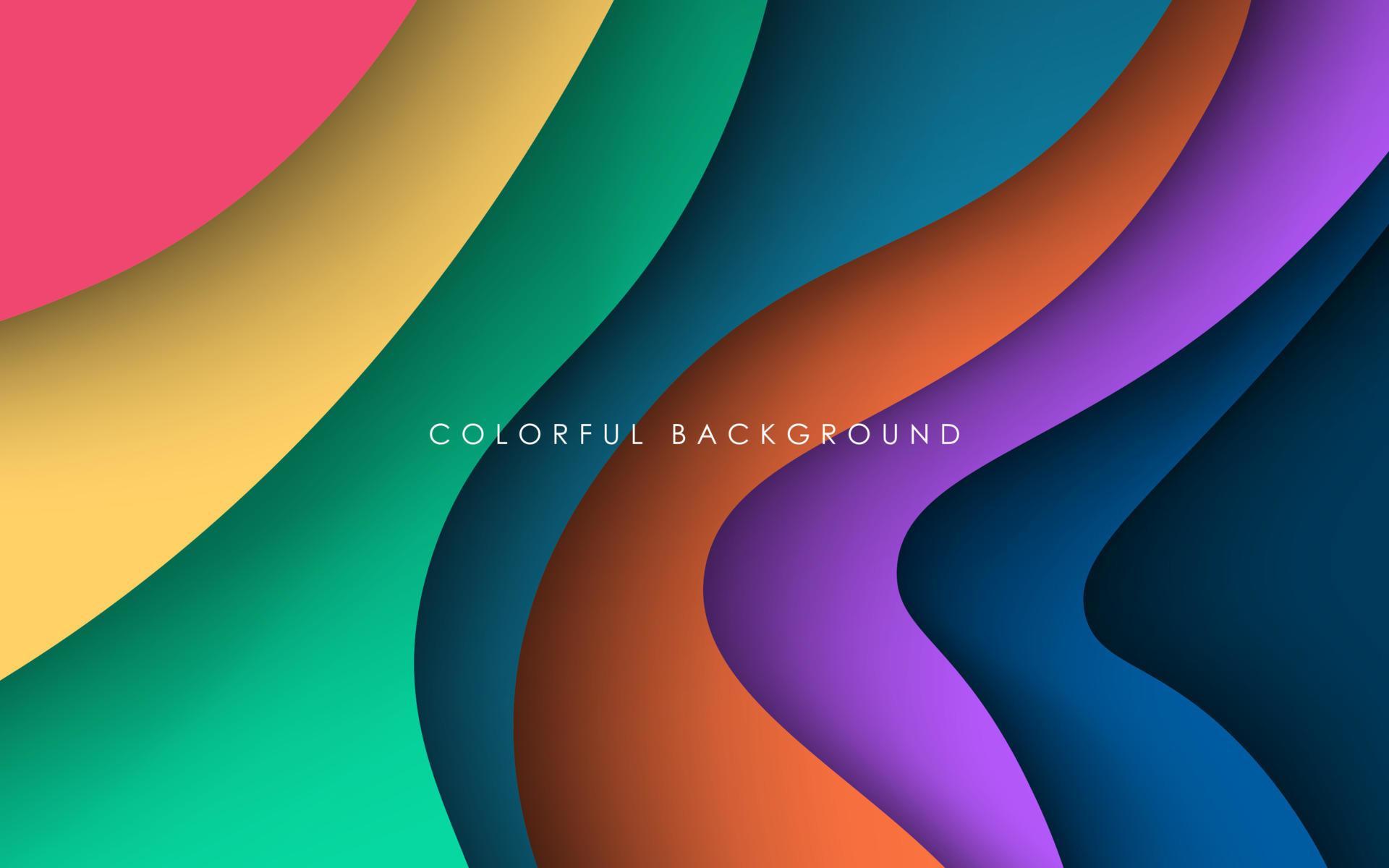 Multi Colored Abstract Dynamic Colorful Soft Gradient Papercut Overlap Layers Background Eps10