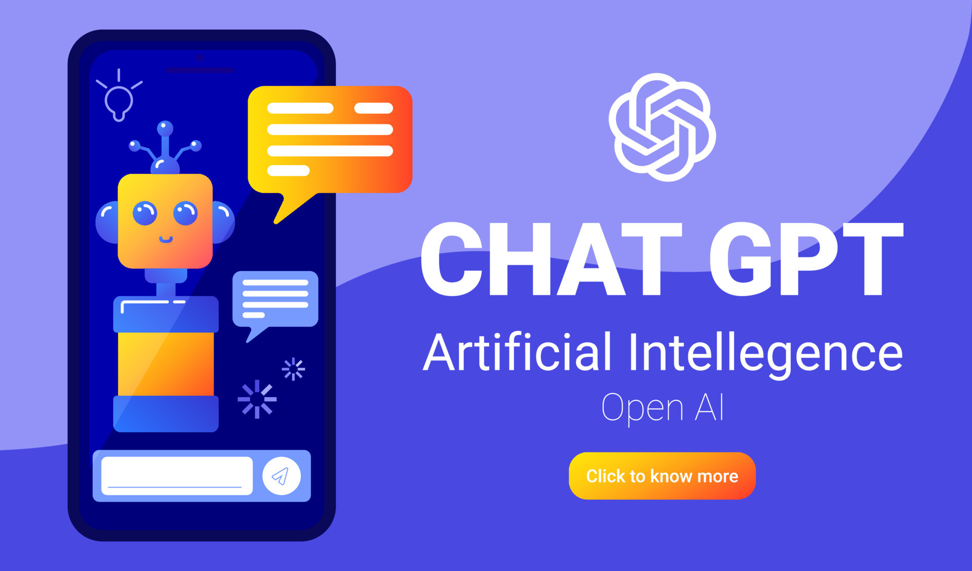 desa, Ukraine-March 27, 2023 Chat GPT flat style banner for web using ...