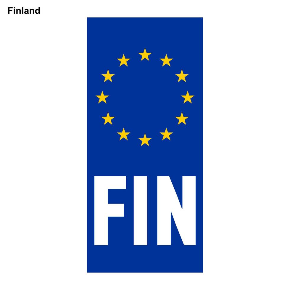 EU Country Identifier Blue Band On License Plates 21854425 Vector Art eu-country-identifier-blue-band-on-license-plates-21854425-vector-art