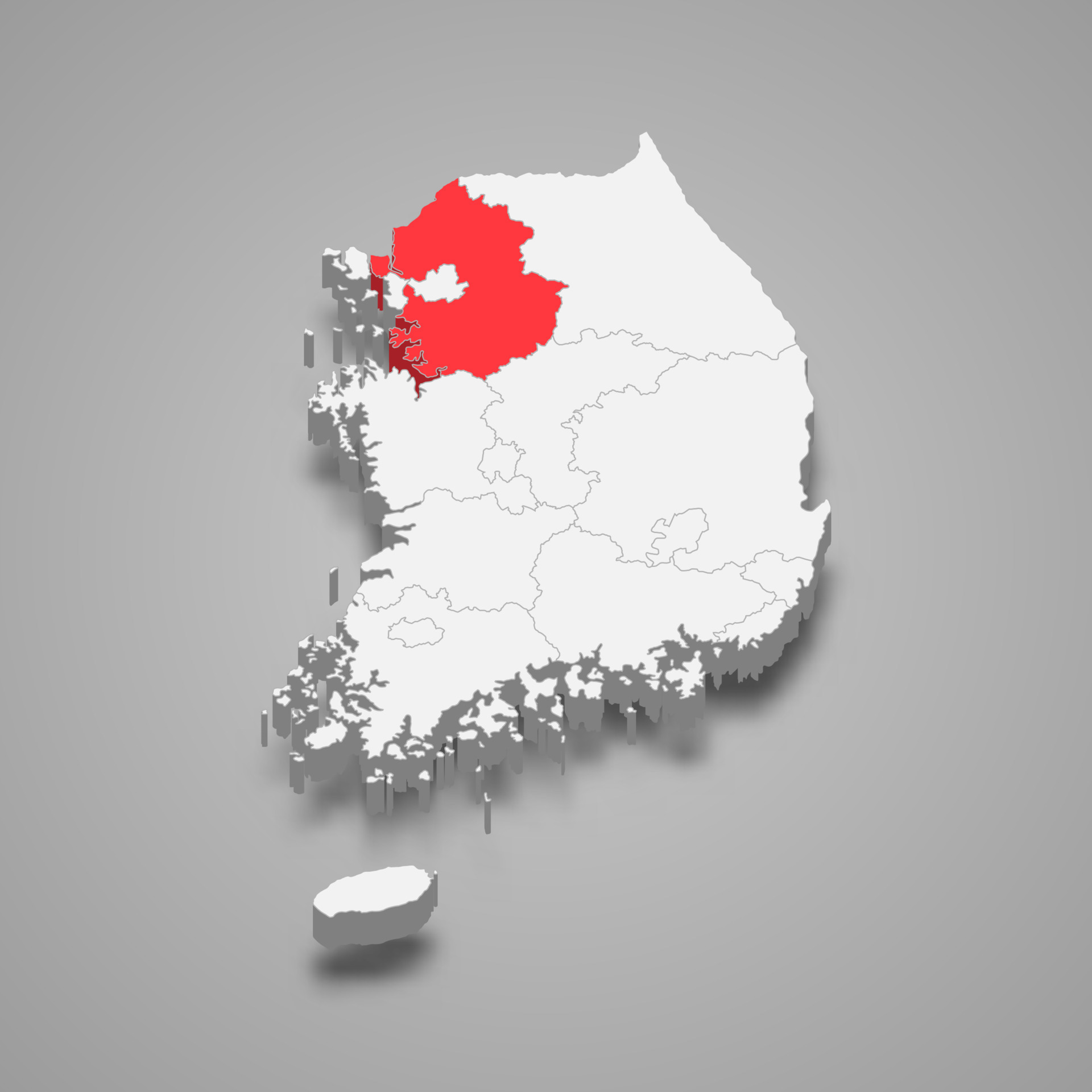 Gyeonggi region location within South Korea 3d isometric map 21854593 ... Gyeonggi region location within South Korea 3d isometric map 21854593 ...