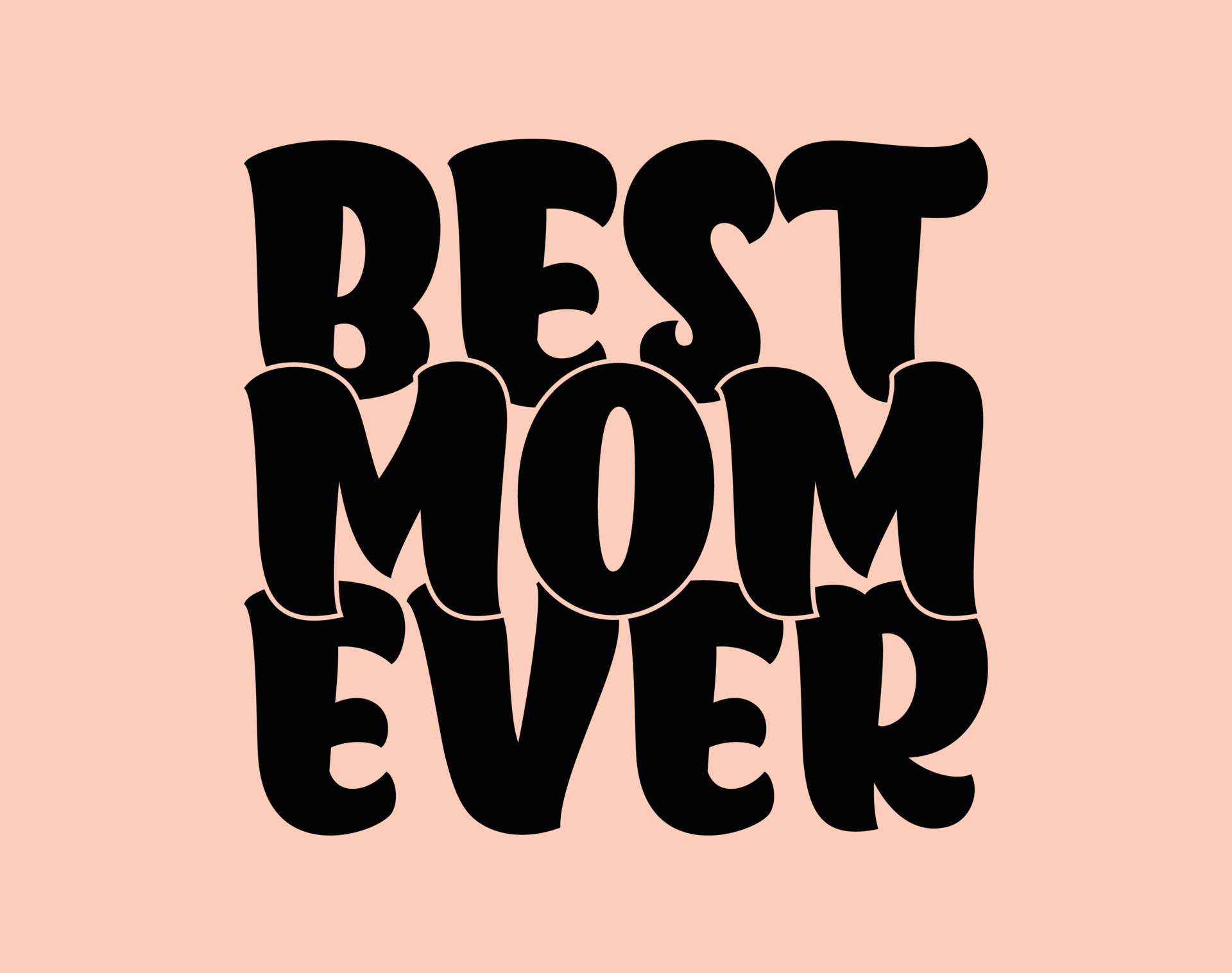 Best Mom T Shirt And Apparel Design Mom Svg Cut File Mothers Day Hand Drawn Lettering Phrase