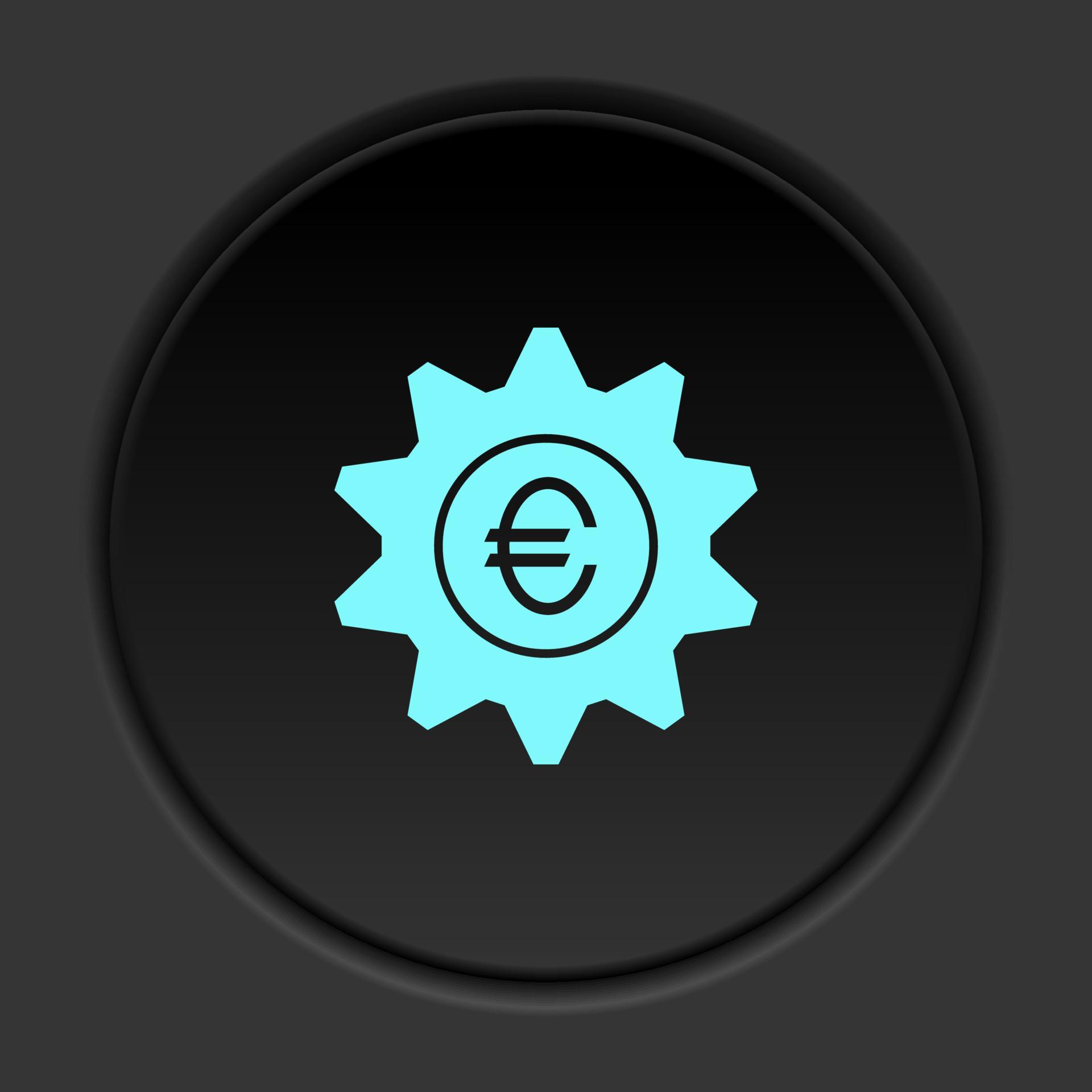 Dark button icon business commerce. Button banner round badge interface for application ...