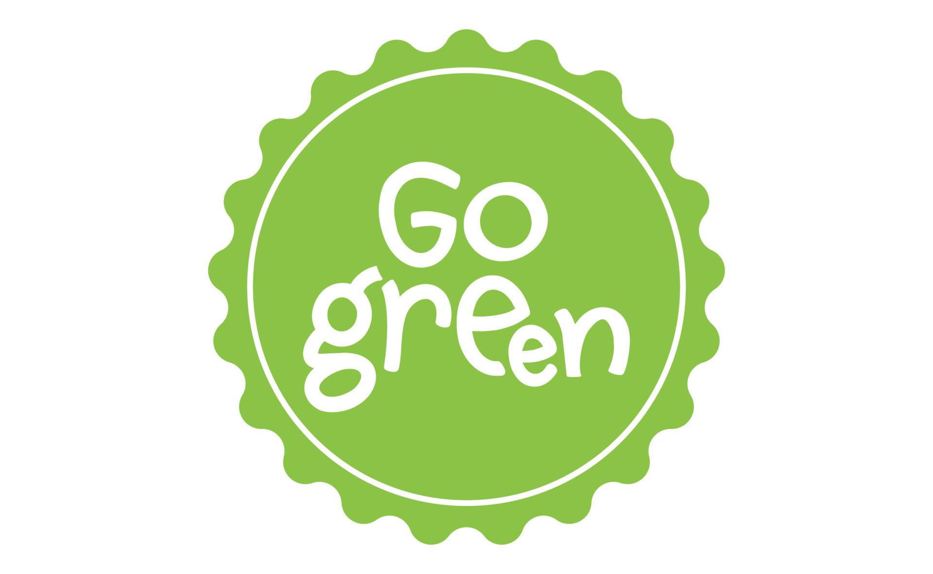 Go Green badge. Eco-friendly slogan. Badge pin with environmental ...