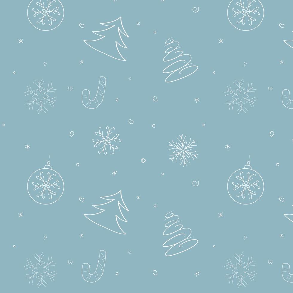 Seamless Christmas repeating pattern on a blue background 21858073 ...