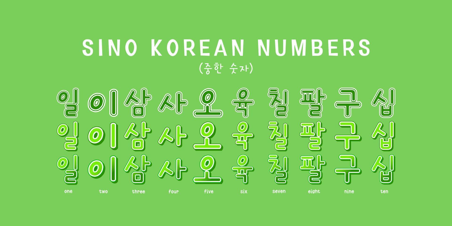 Sino Korean Numbers Typography 21859844 Vector Art at Vecteezy Sino Korean Numbers Typography 21859844 Vector Art at Vecteezy