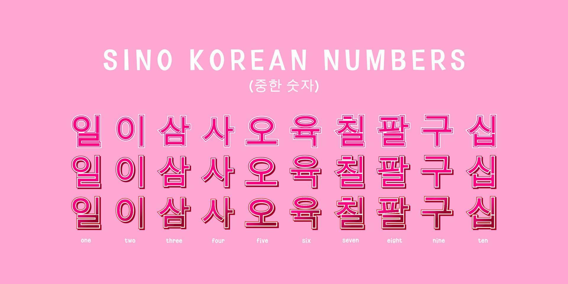 Sino Korean Numbers Typography 21859846 Vector Art at Vecteezy Sino Korean Numbers Typography 21859846 Vector Art at Vecteezy