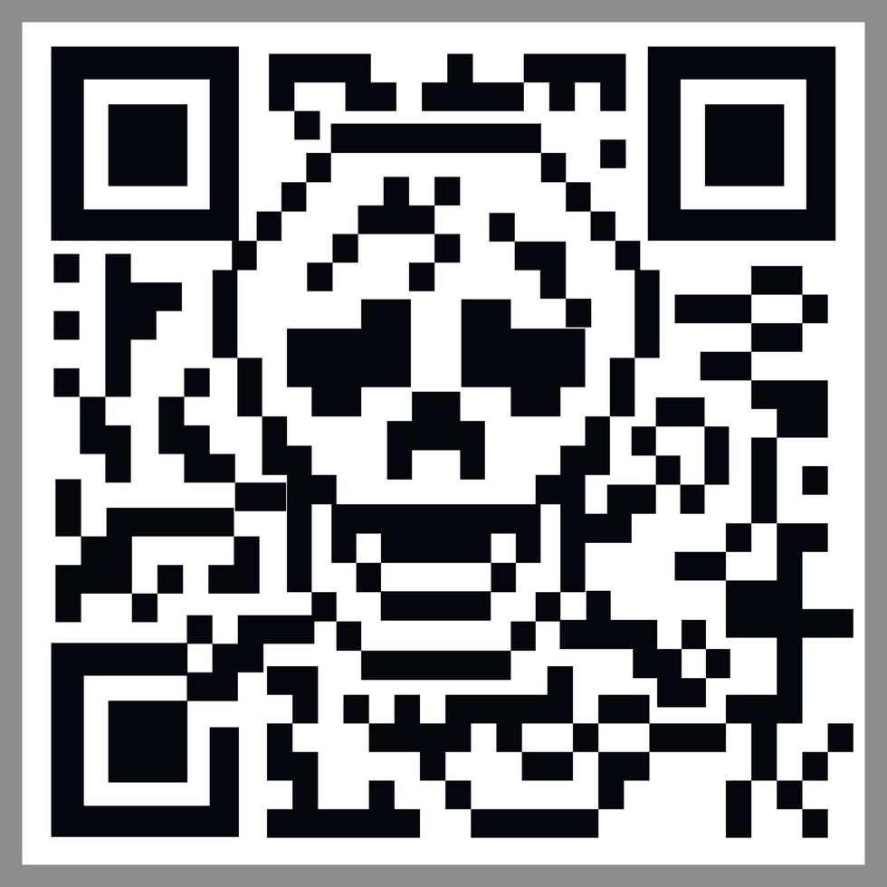 qr code with a skull on it, vintage design t shirts 21861068 Vector Art ...