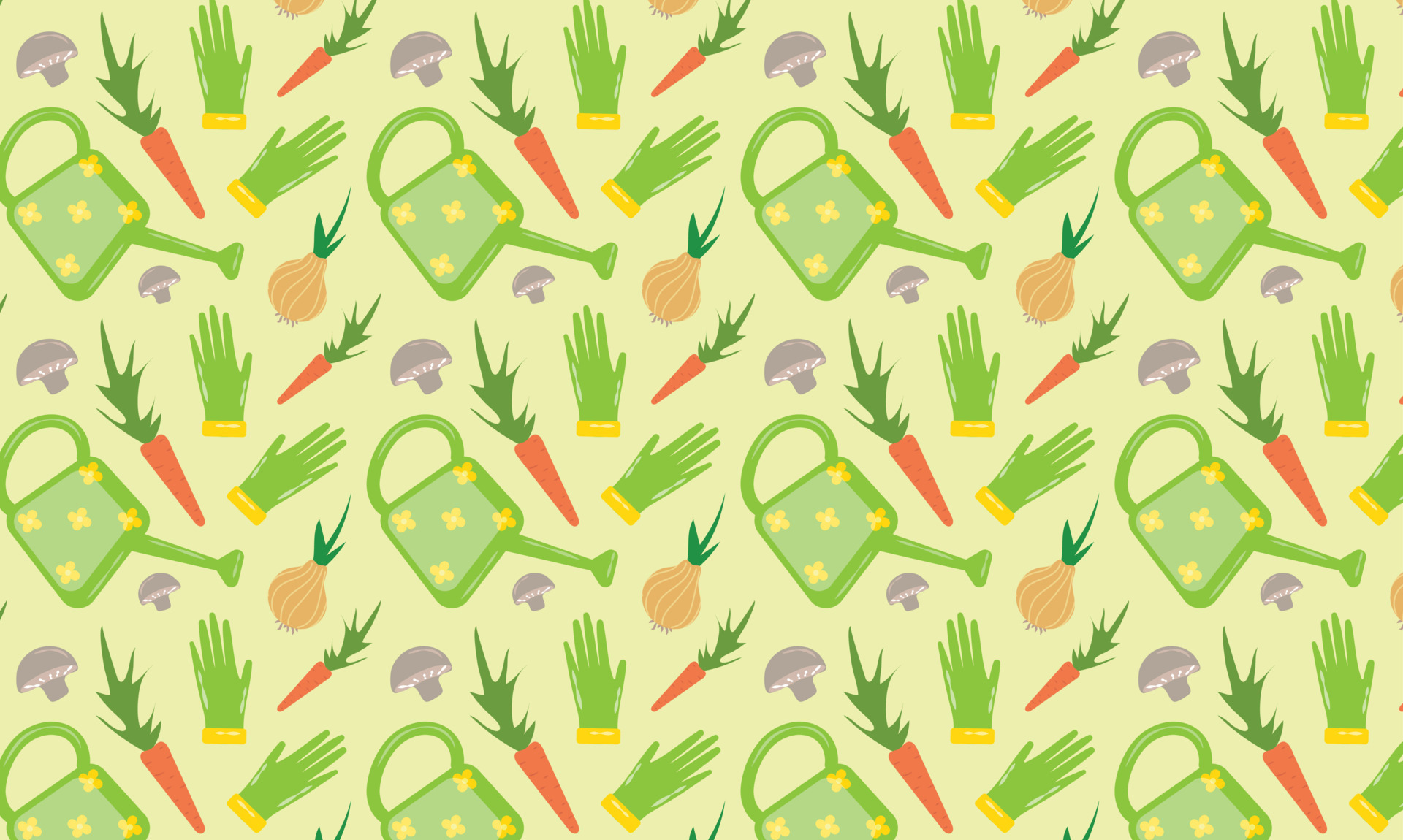 Cute pattern with vegetables and garden tools 21861711 Vector Art at ...