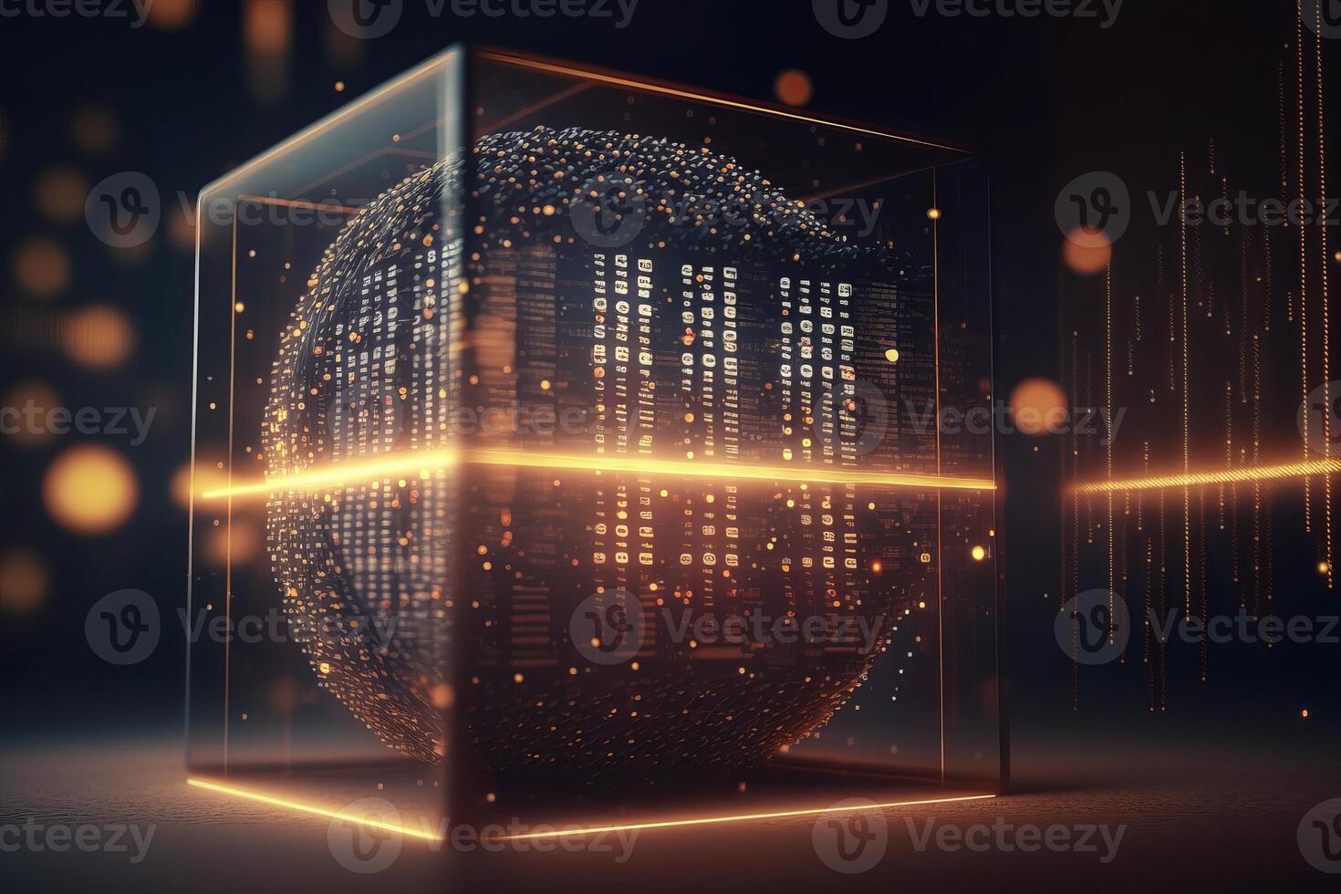 Futuristic Big data visualization concept, Visual information complexity. Generative Ai 21862616 ...