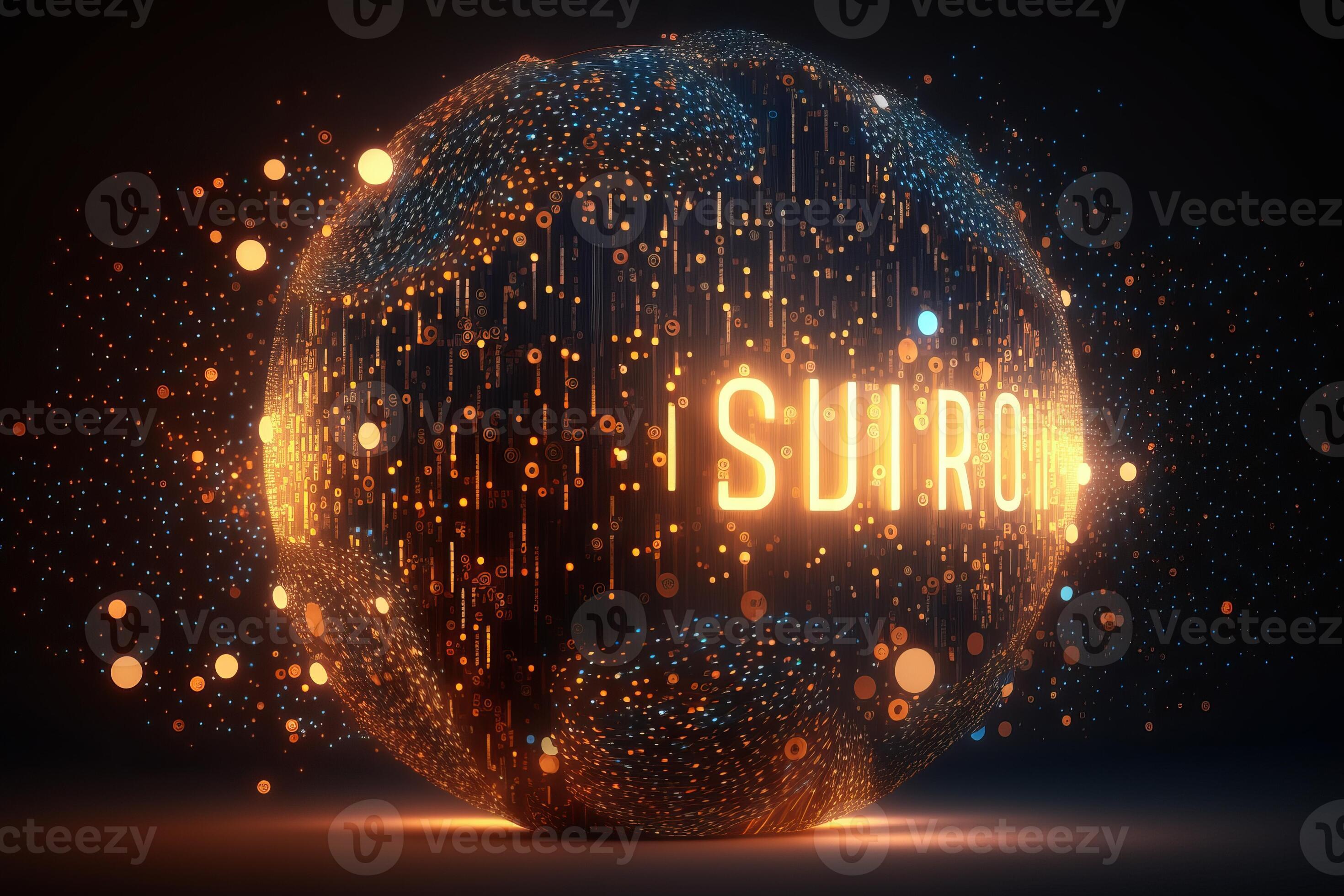 Futuristic Big Data Visualization Concept Visual Information