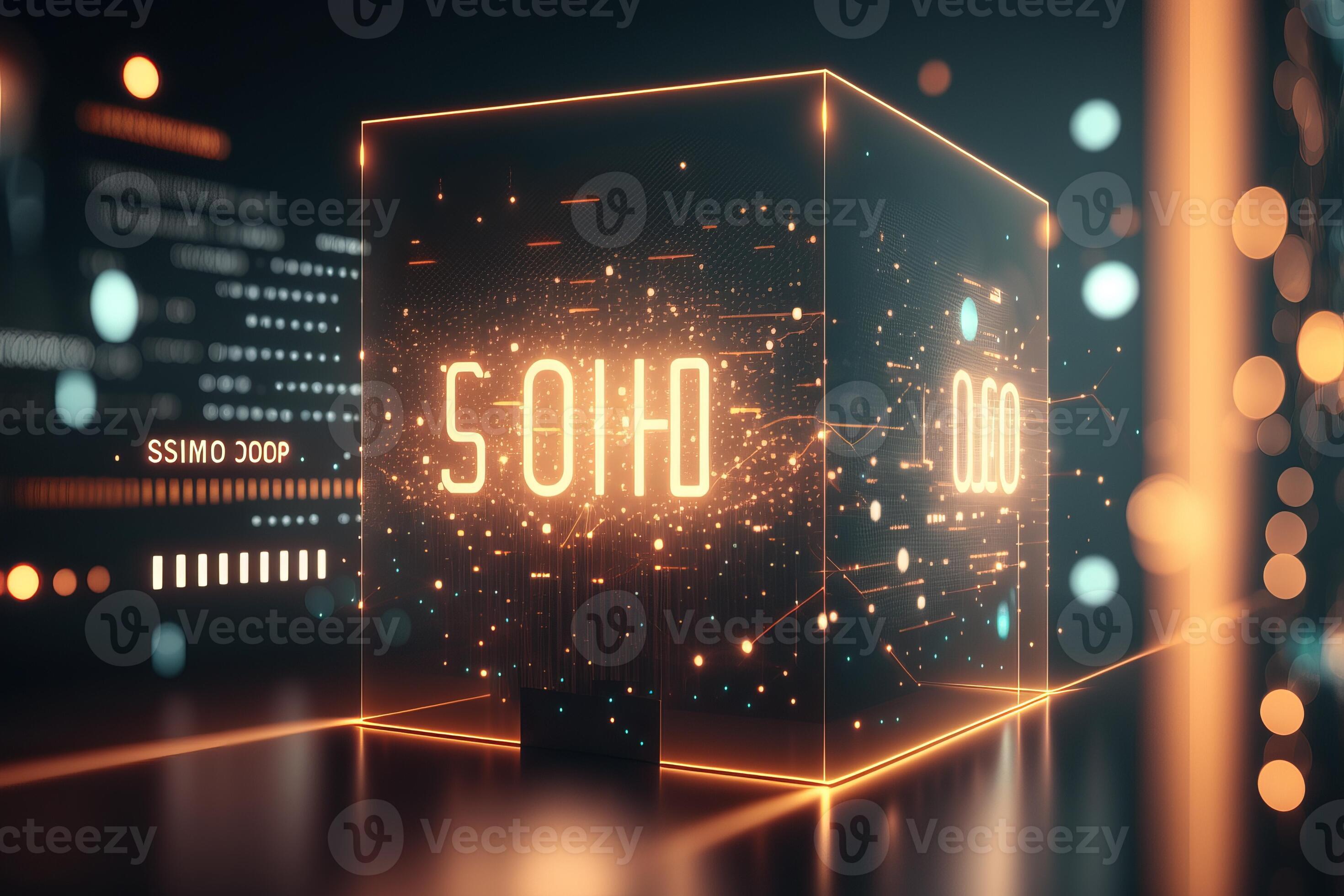 Futuristic Big Data Visualization Concept Visual Information