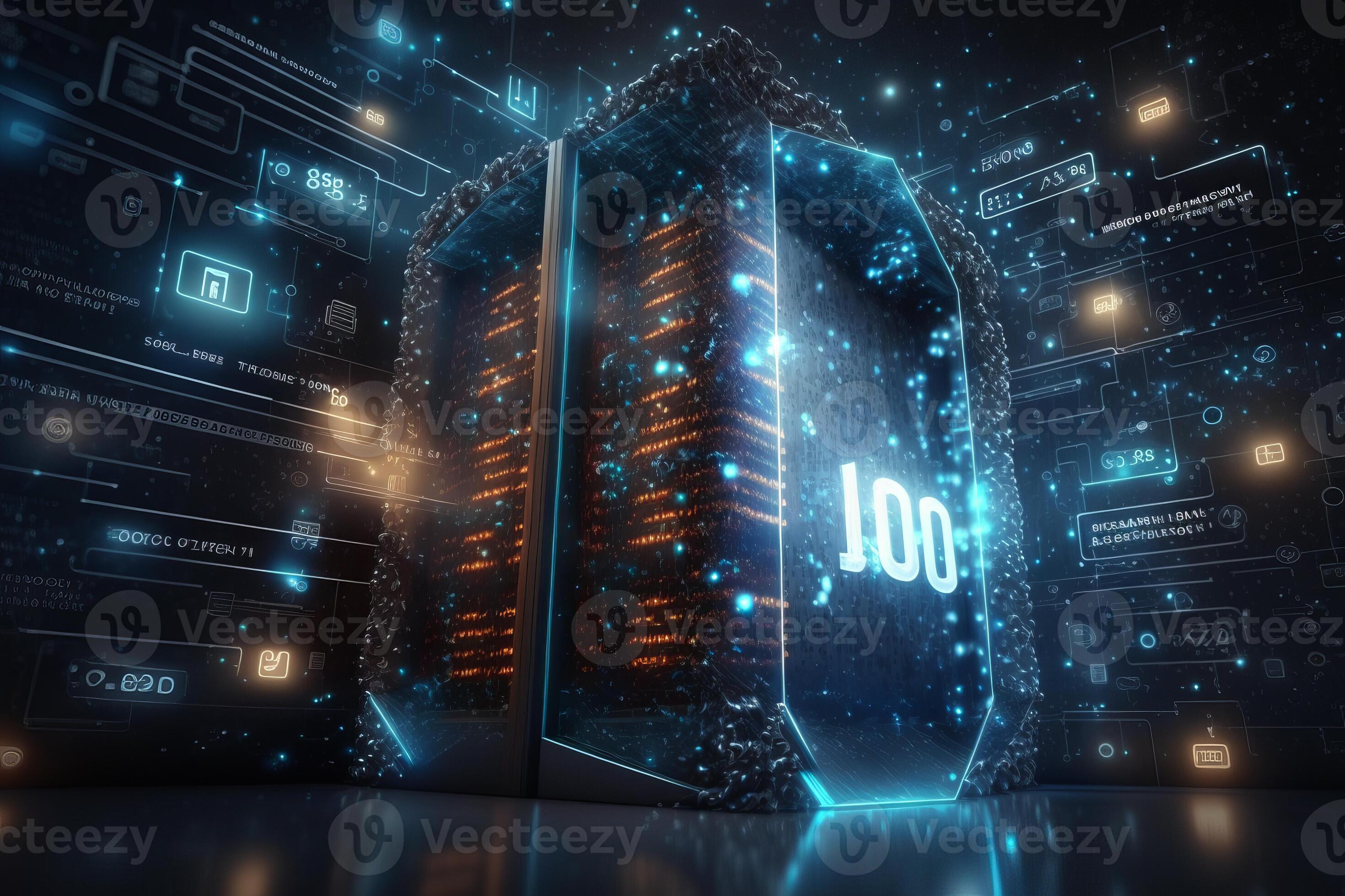Futuristic Big Data Visualization Concept Visual Information