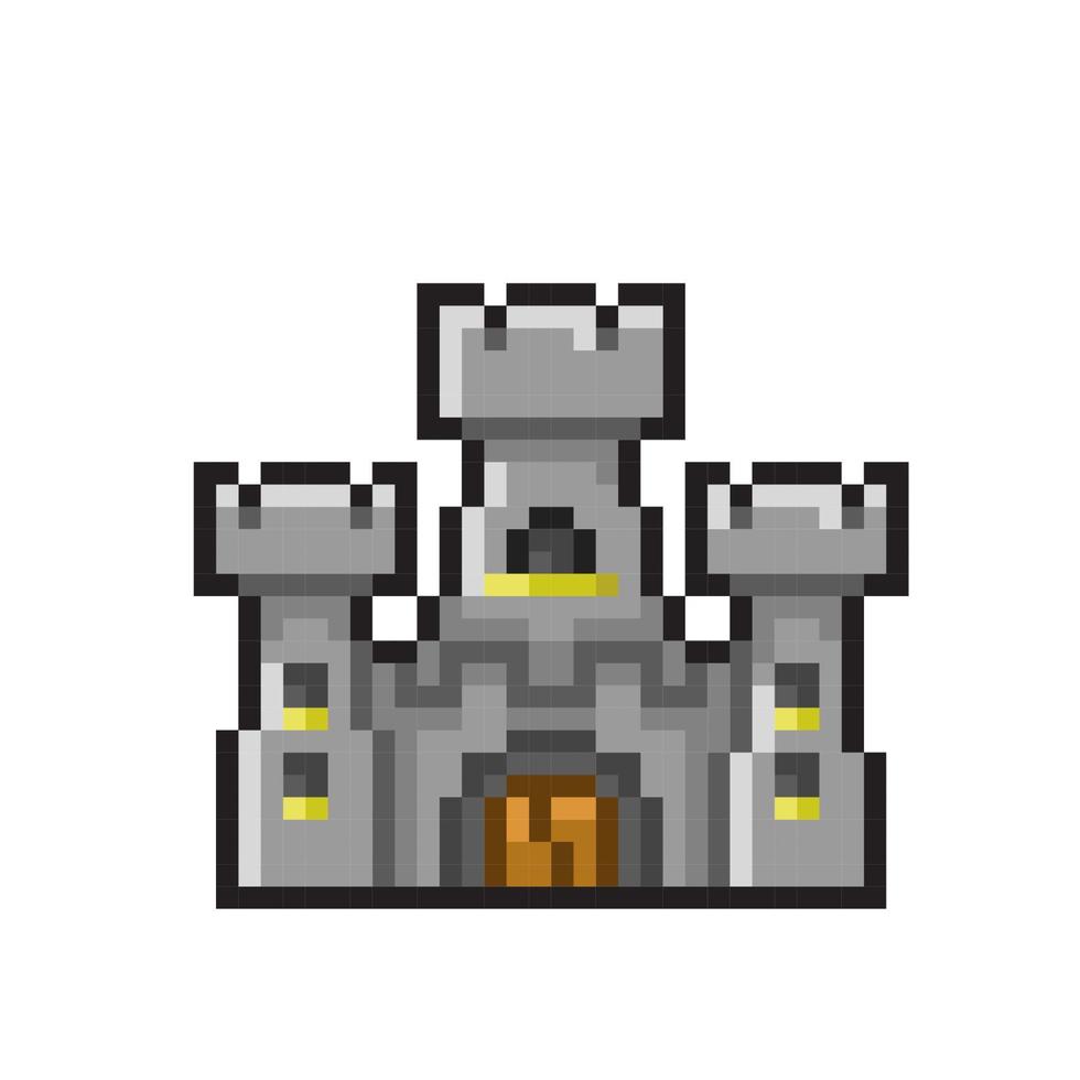 A Castle In Pixel Art Style 21866957 Vector Art At Vecteezy