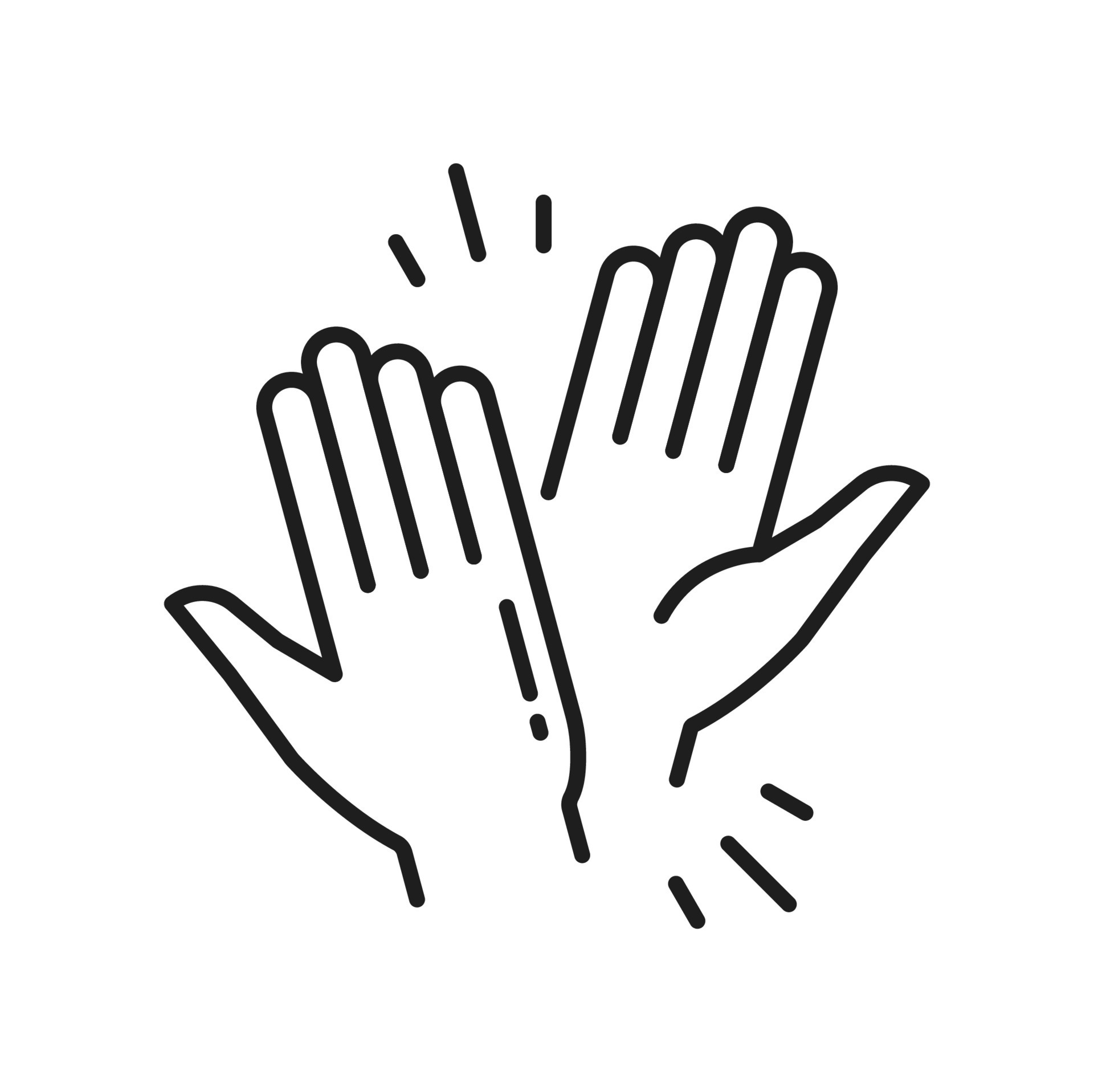 High Five Togetherness Outline Icon Help Support 21868399 Vector Art At Vecteezy