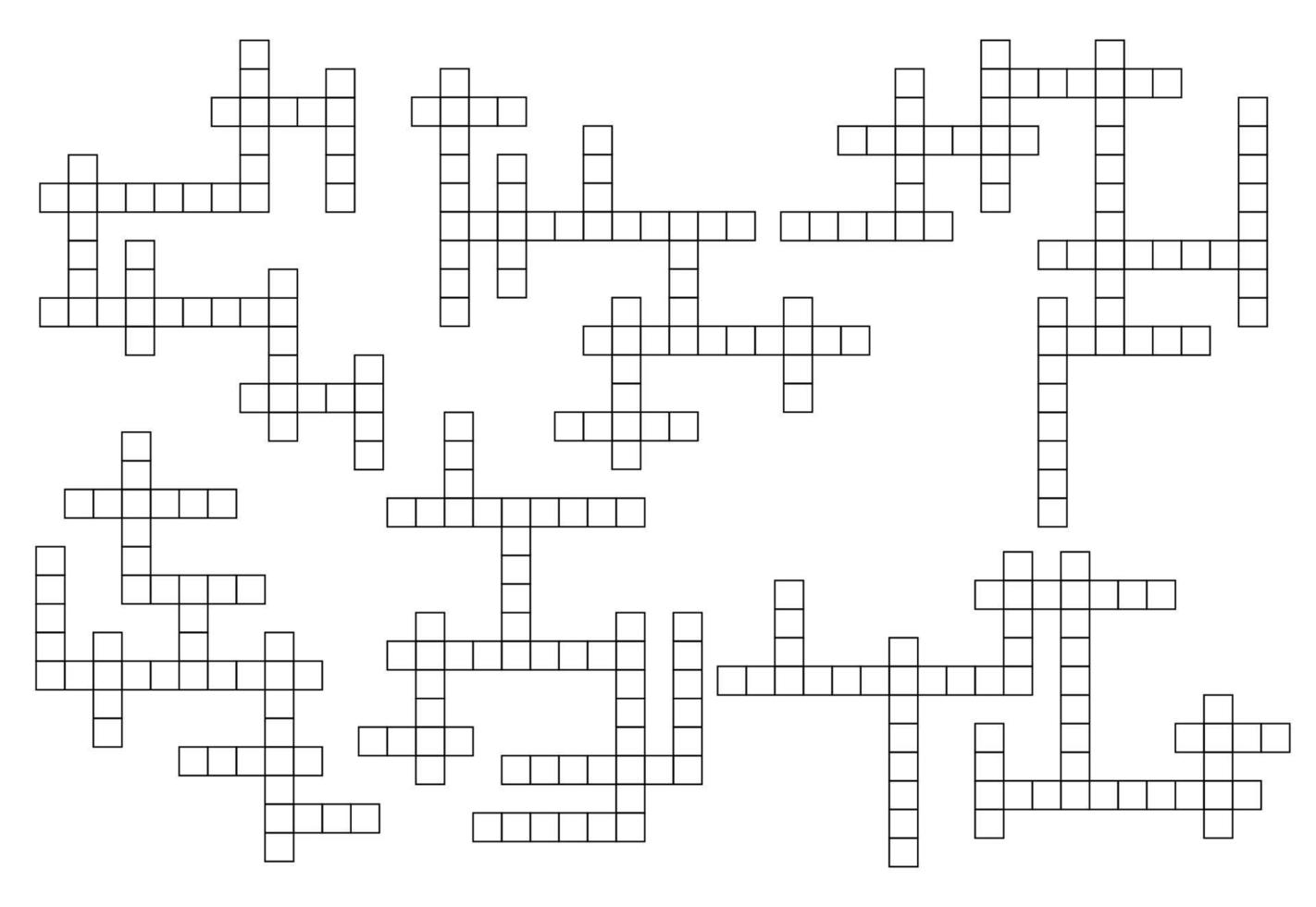 Crossword game grid templates, word quiz layouts 21868456 Vector Art at ... Crossword game grid templates, word quiz layouts 21868456 Vector Art at ...