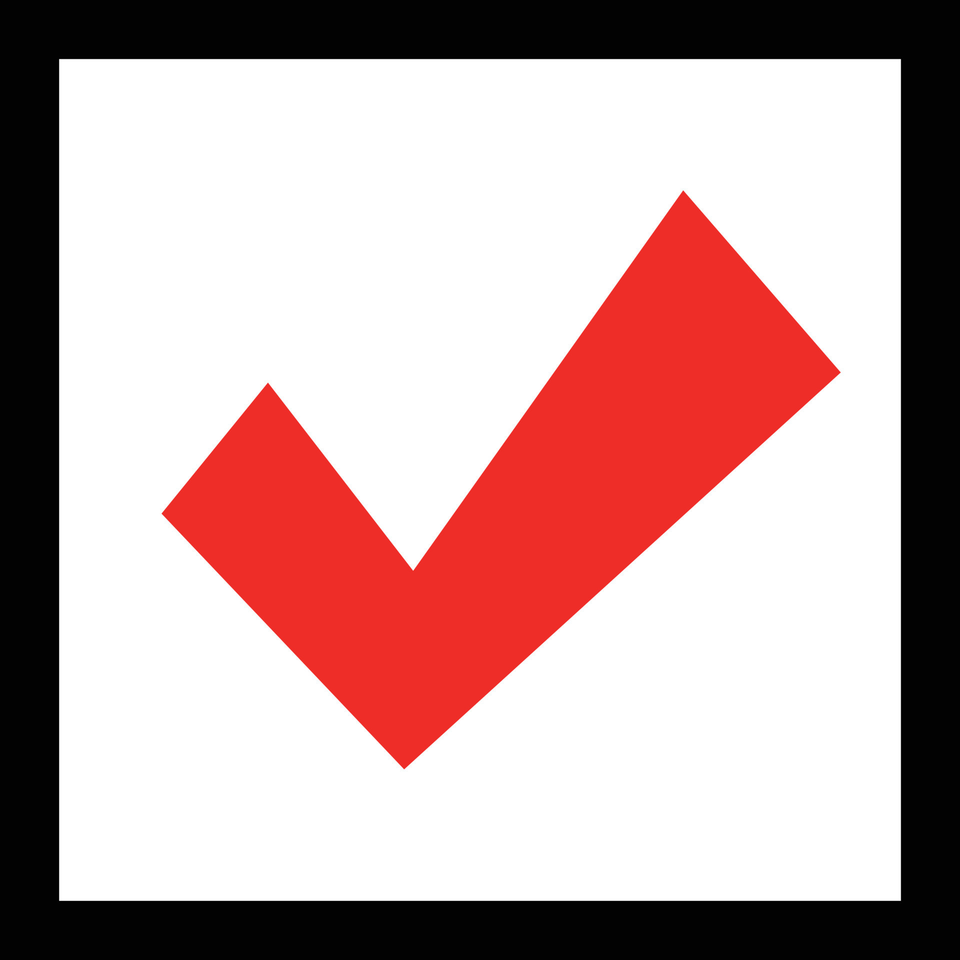 Red Checkbox A Vector Icon Surrounded By A Black Frame 21868679