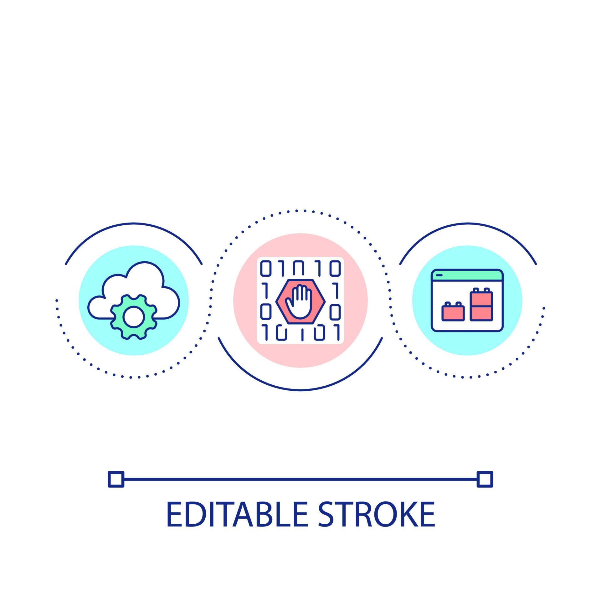 Low code platform loop concept icon. No programming software. Cloud ...