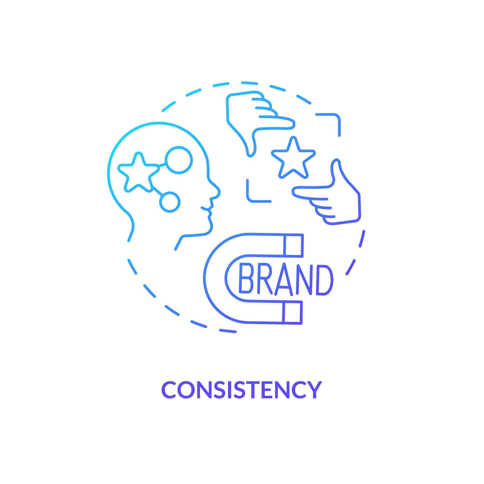 Consistency Blue Gradient Concept Icon App Usability Software