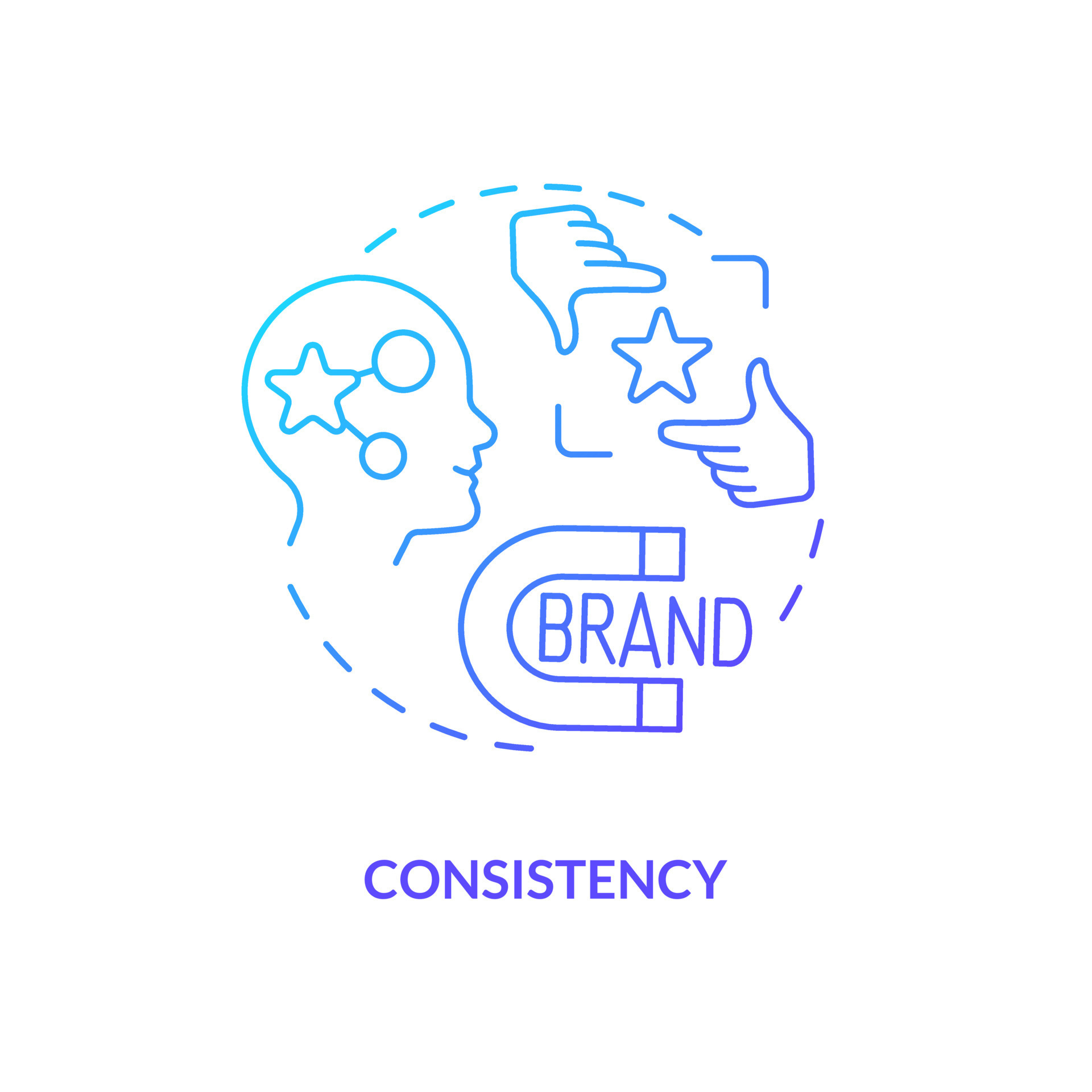 Consistency Blue Gradient Concept Icon App Usability Software