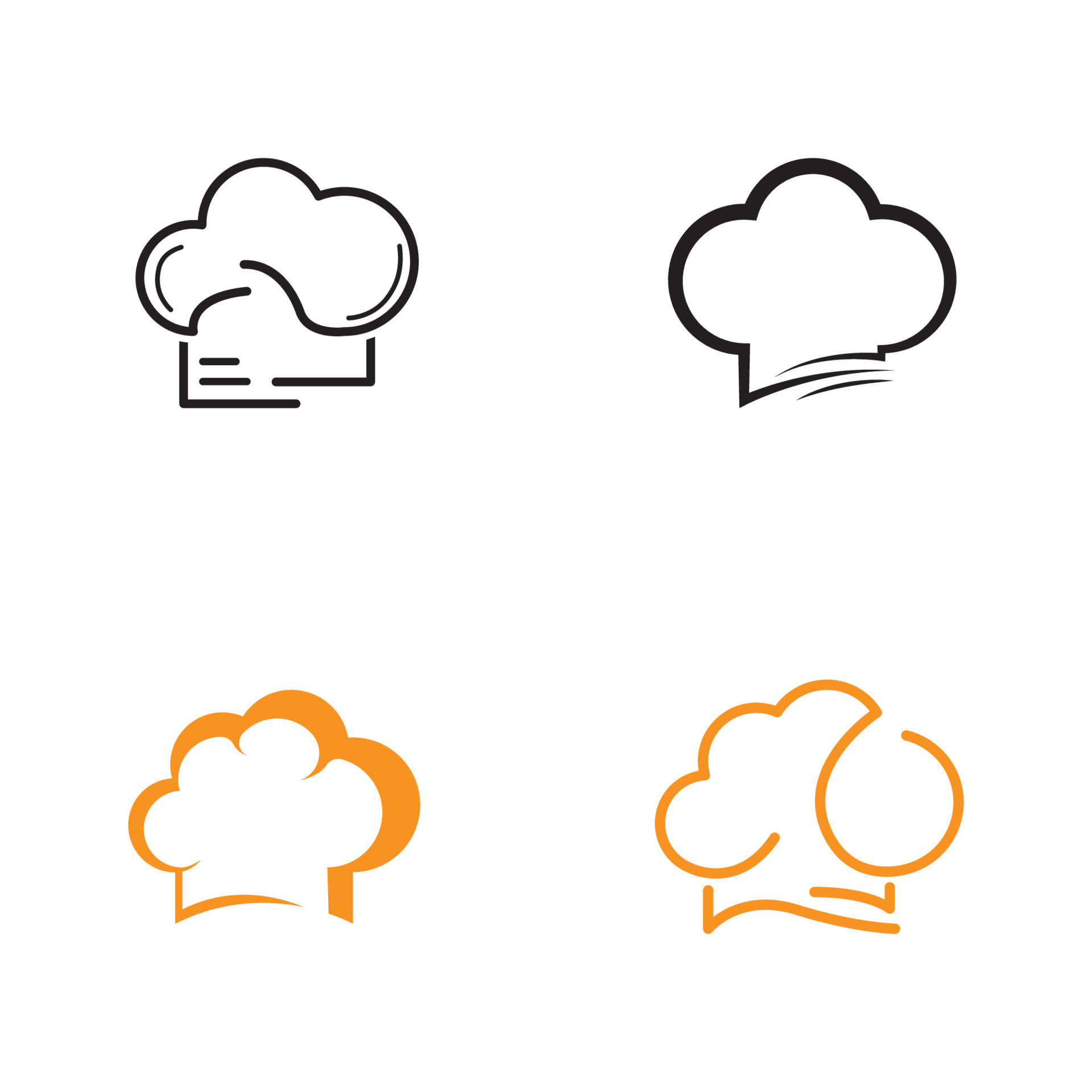 chef hat logo design with vector illustration template 21872359 Vector ...